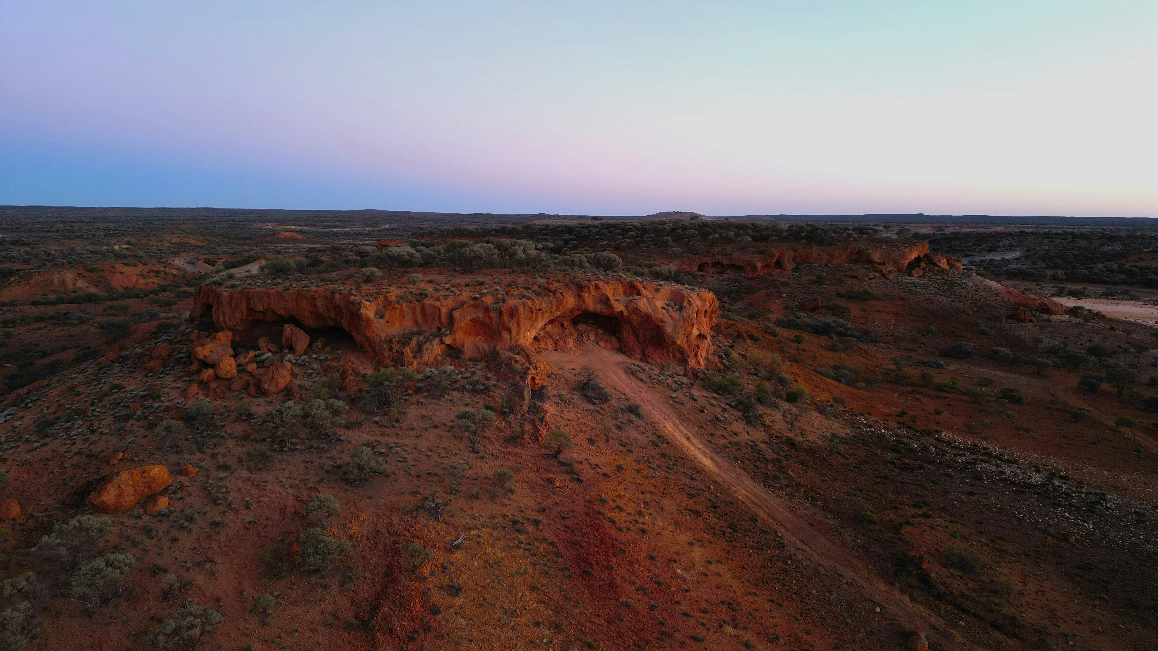 Rock formations in the morning light near Mount Magnet Western Australia