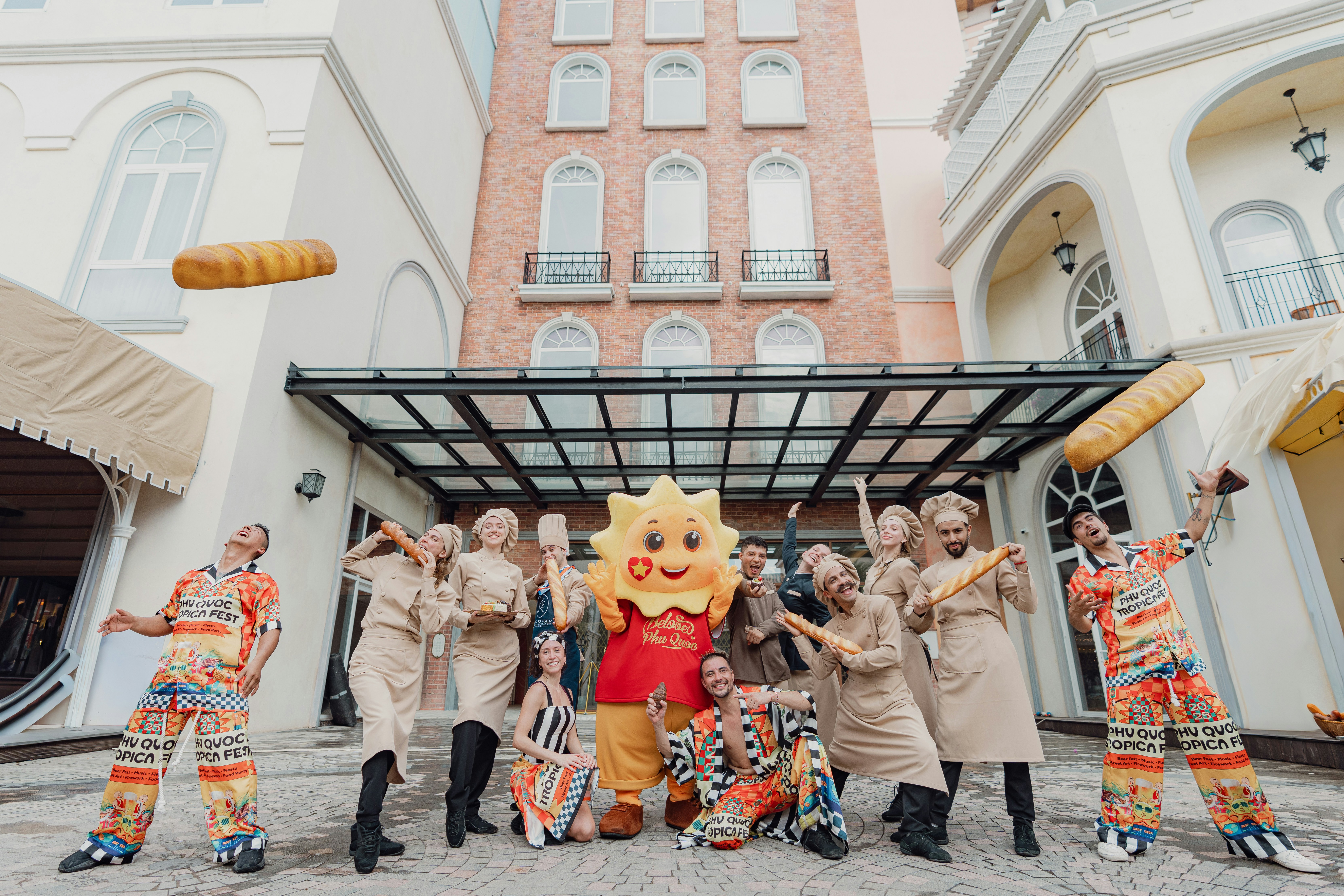 Bread Barrage at the Plaza: A Mascot-Led Parade of Color and Cheer