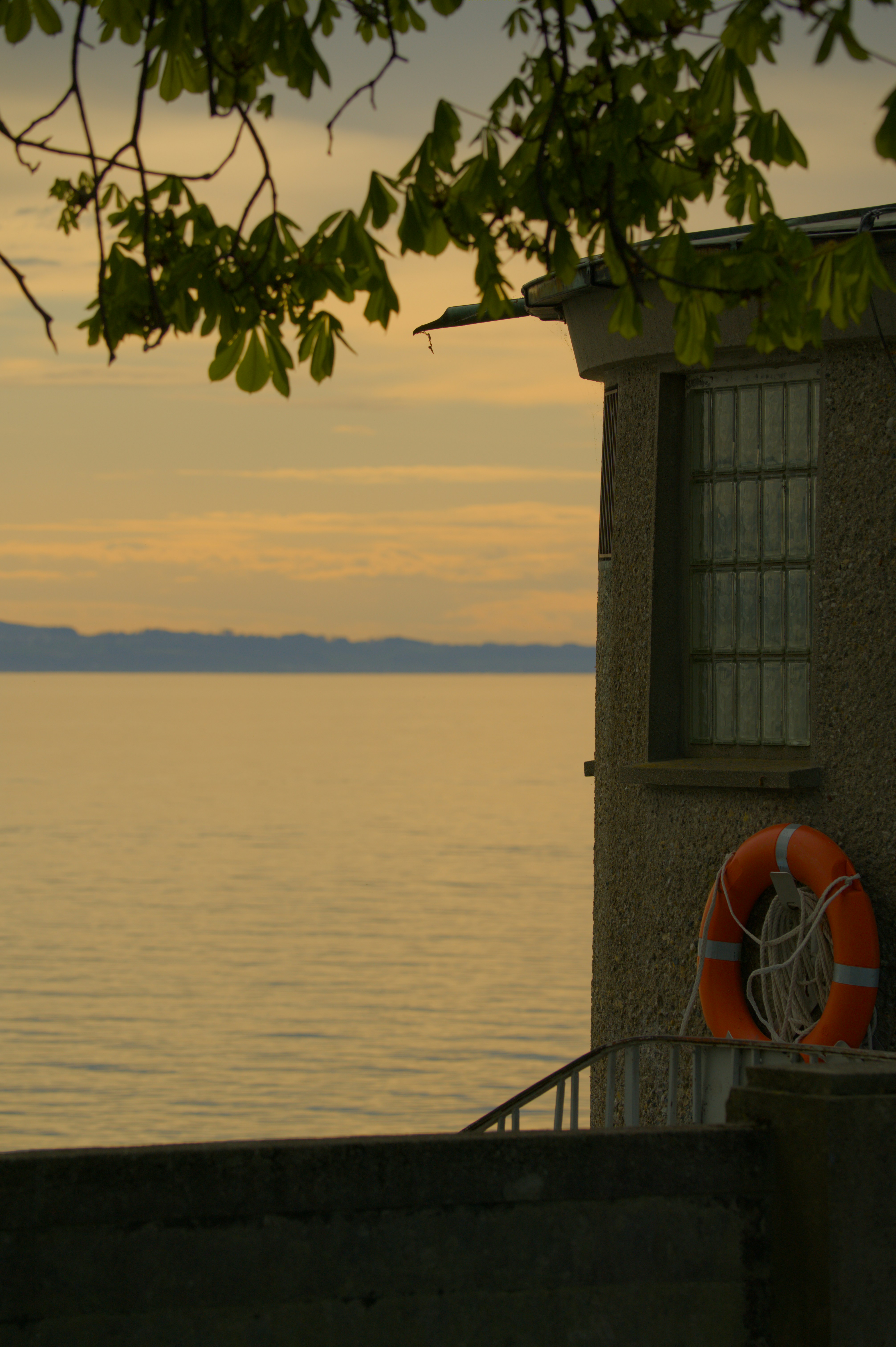 sunset at lake constance