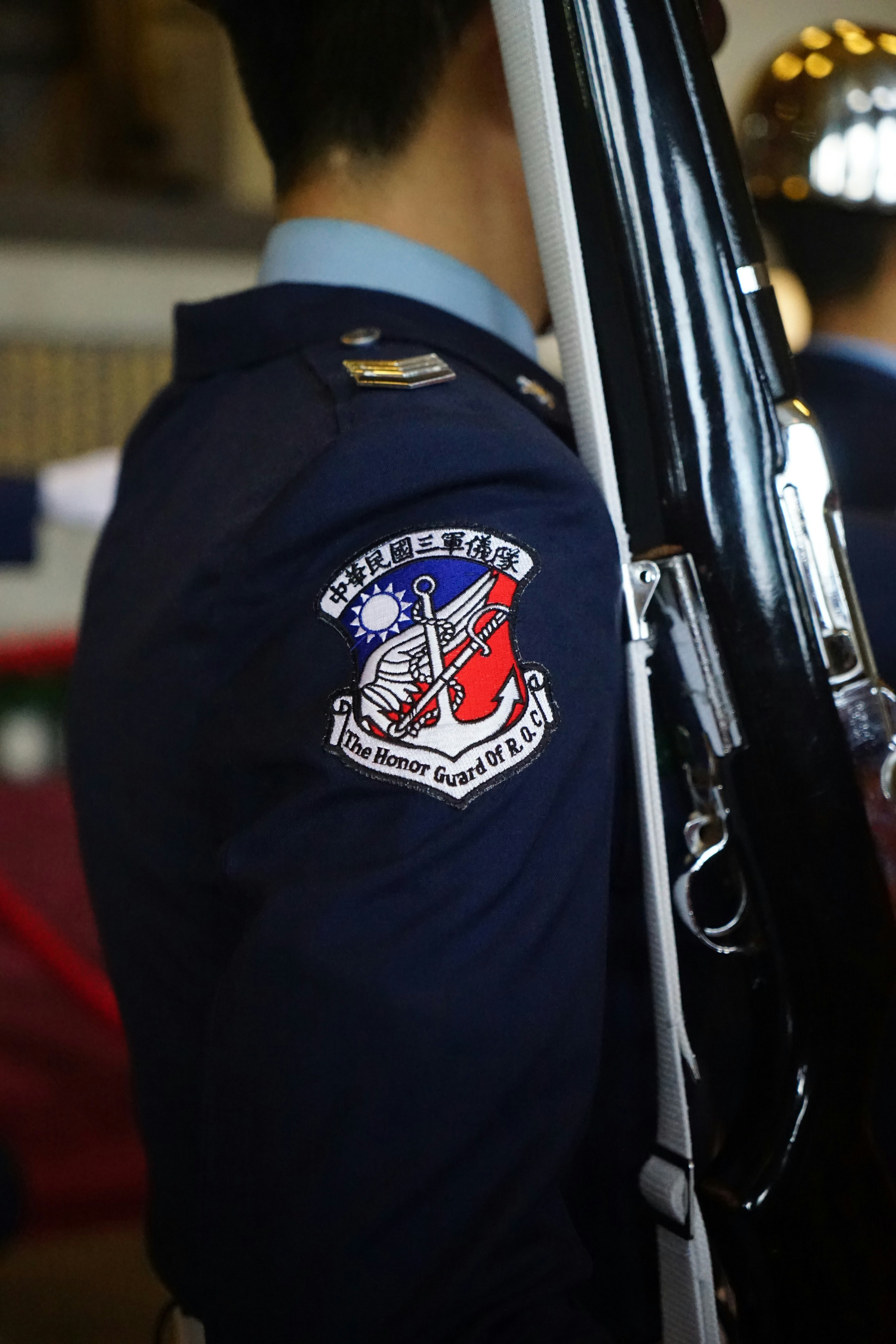 Badge in Focus: The ROC Honor Guard Patch by the Rifle