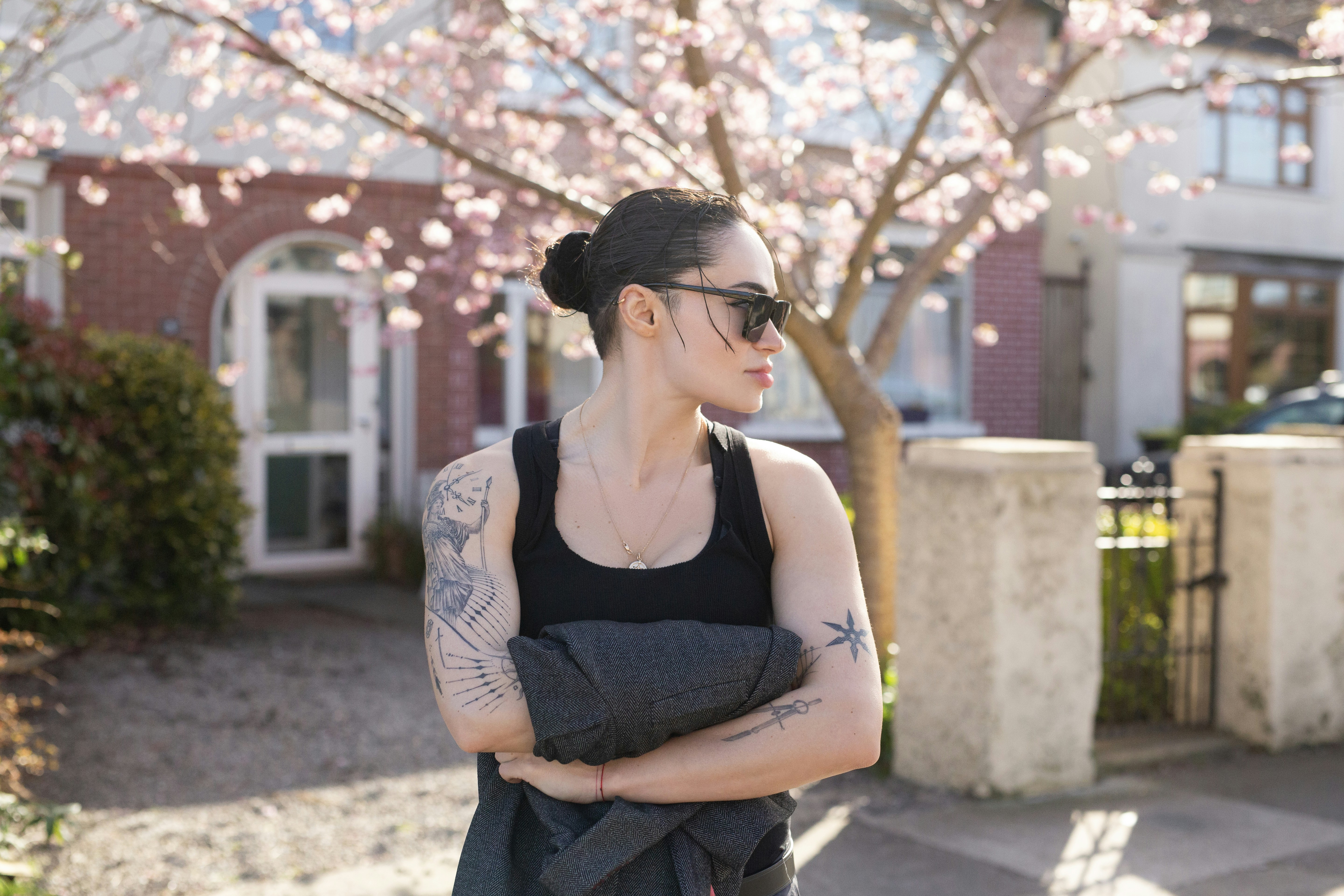 Under the Cherry Canopy: Portrait of Quiet Confidence