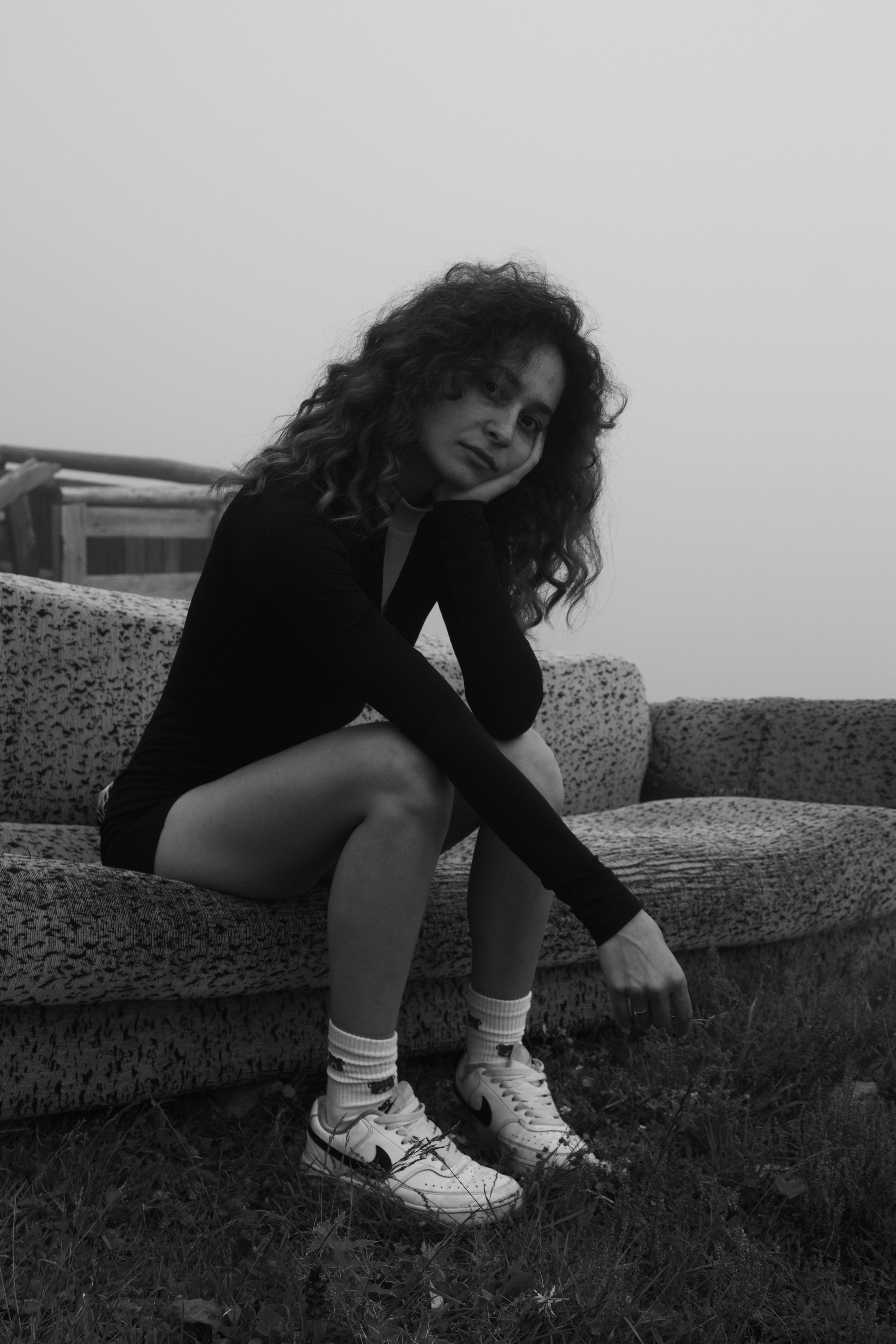 Contemplation on the Veranda: A Mono Portrait