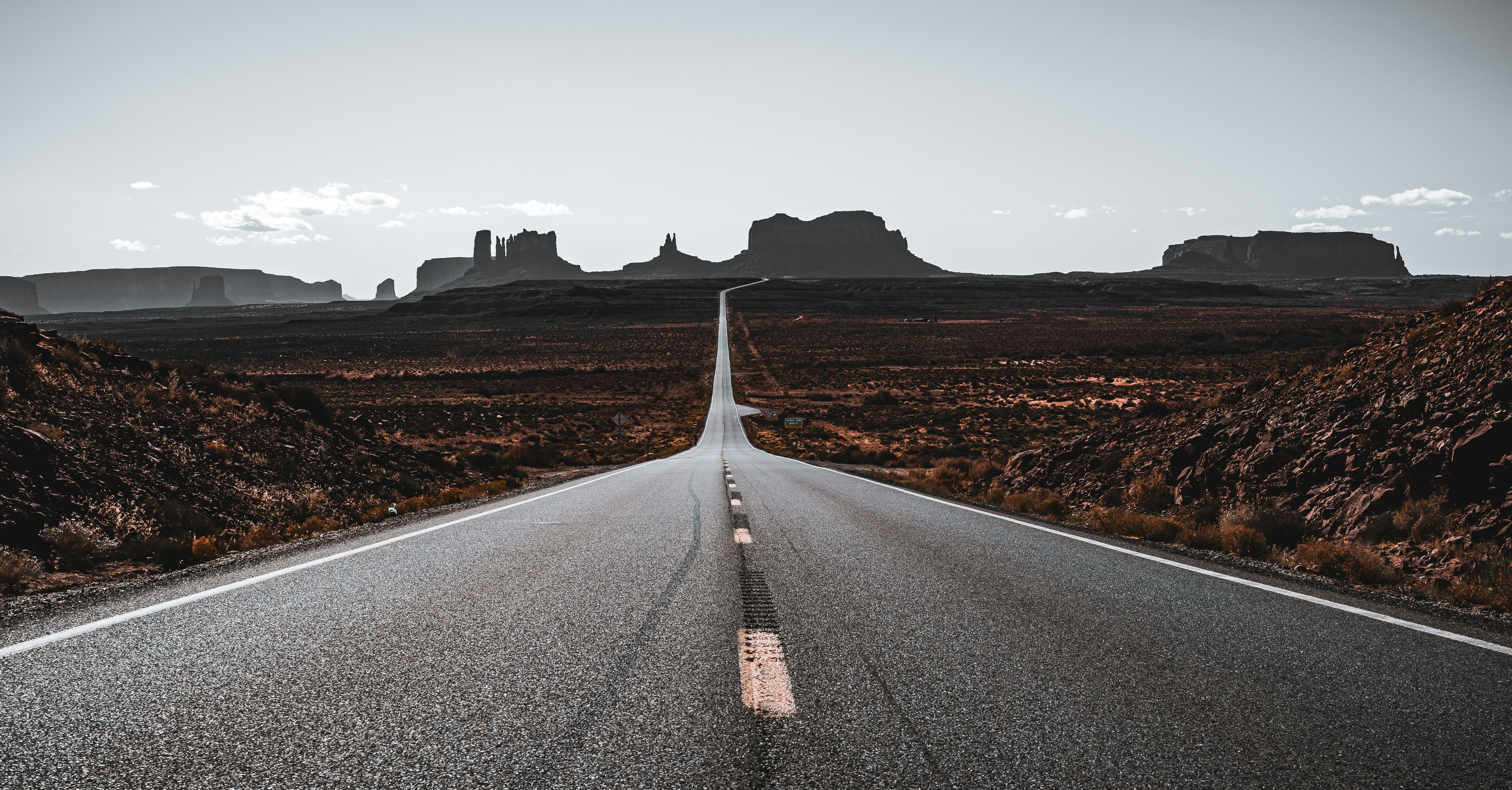 Desert Line to the Mesas: a Highway's Quiet Convergence