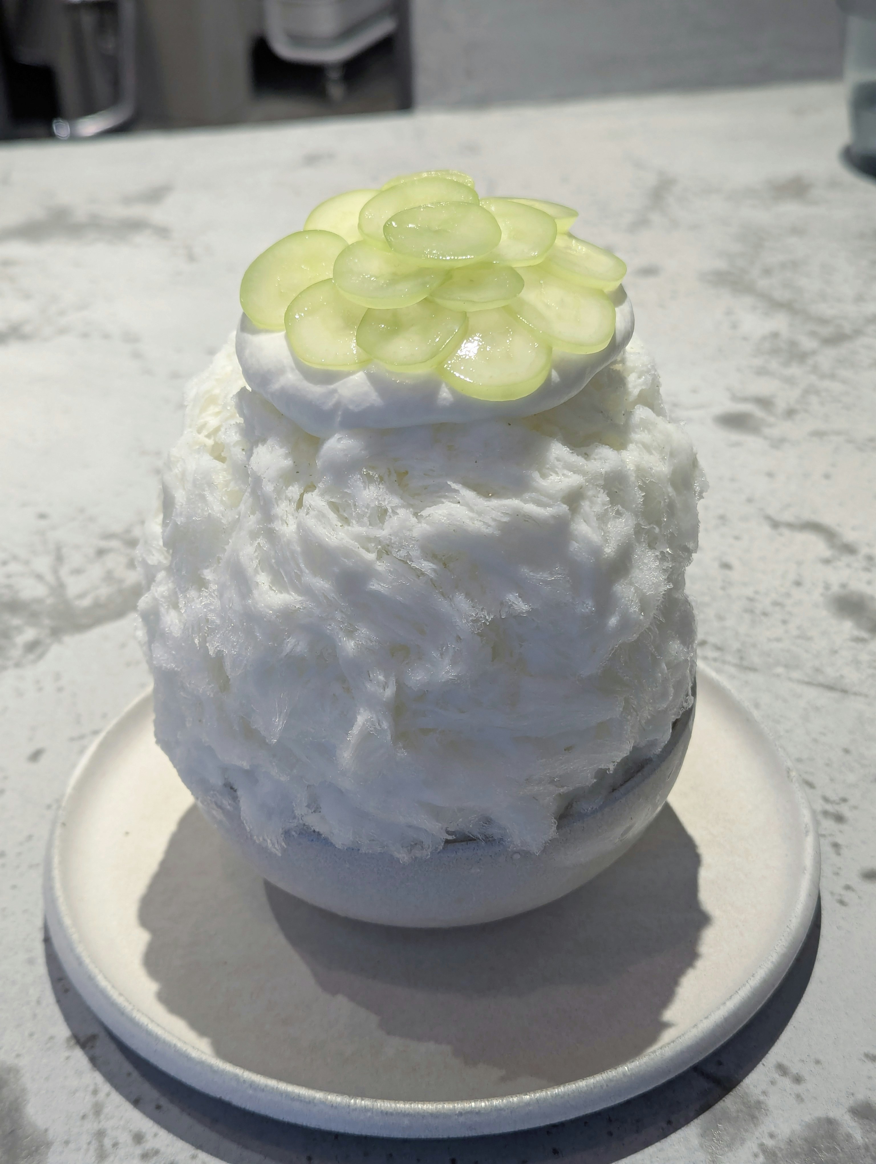 Grape-Petal Crown on a Snow-White Dessert