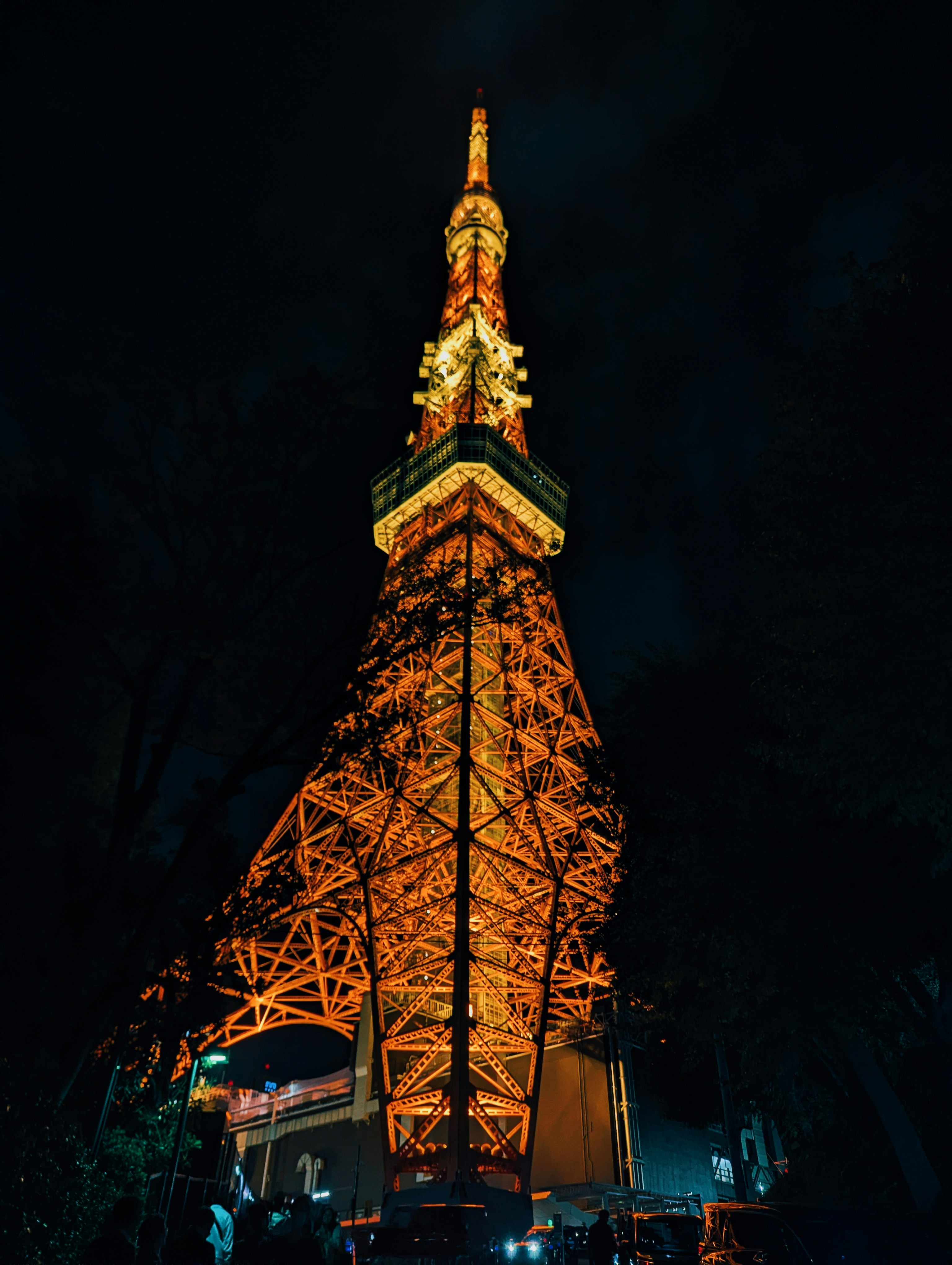 Amber Lattice Ascendant: Night Glow on a Tower Silhouette