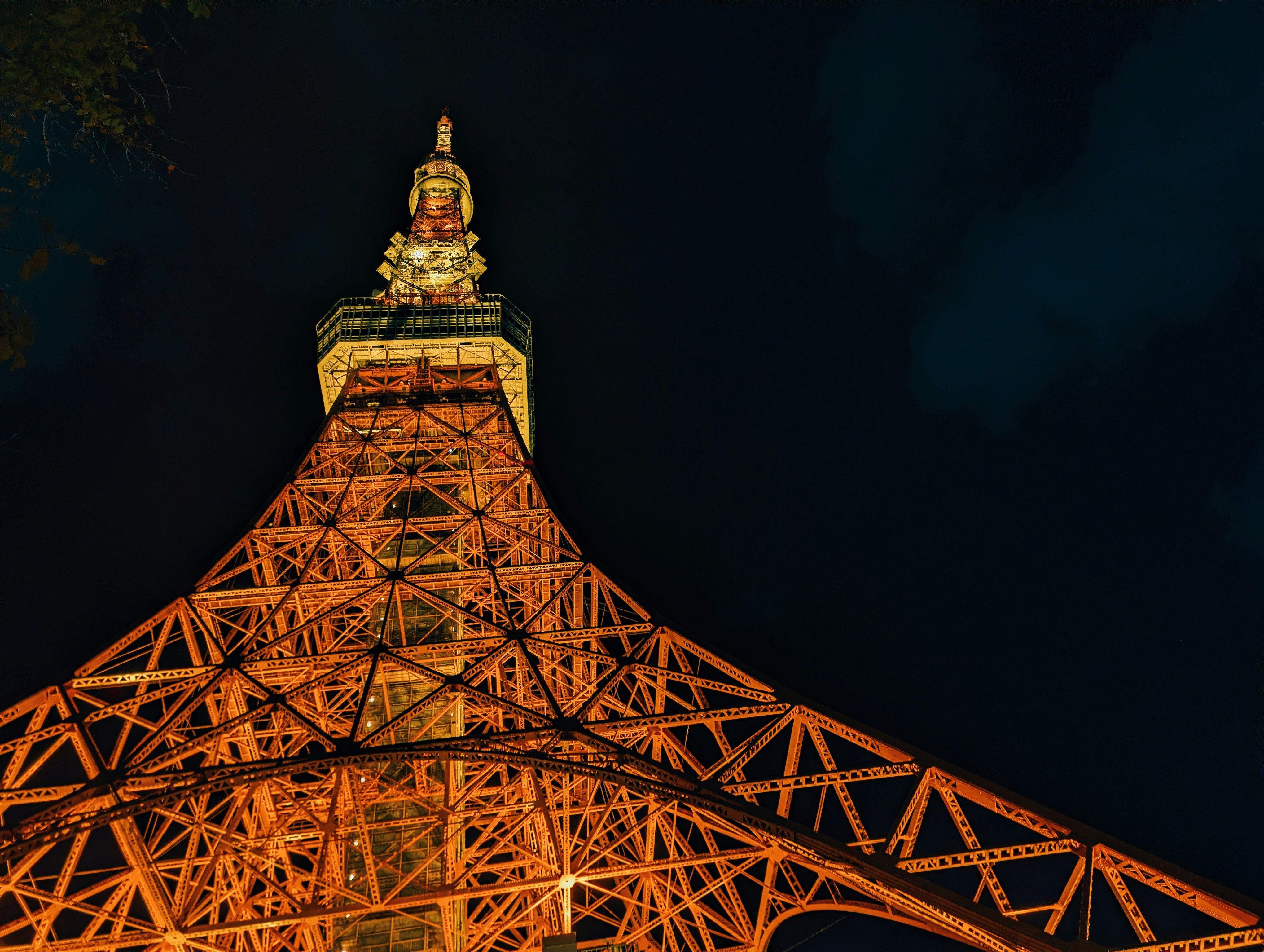 Apex of Ember: Night-Lit Lattice Tower