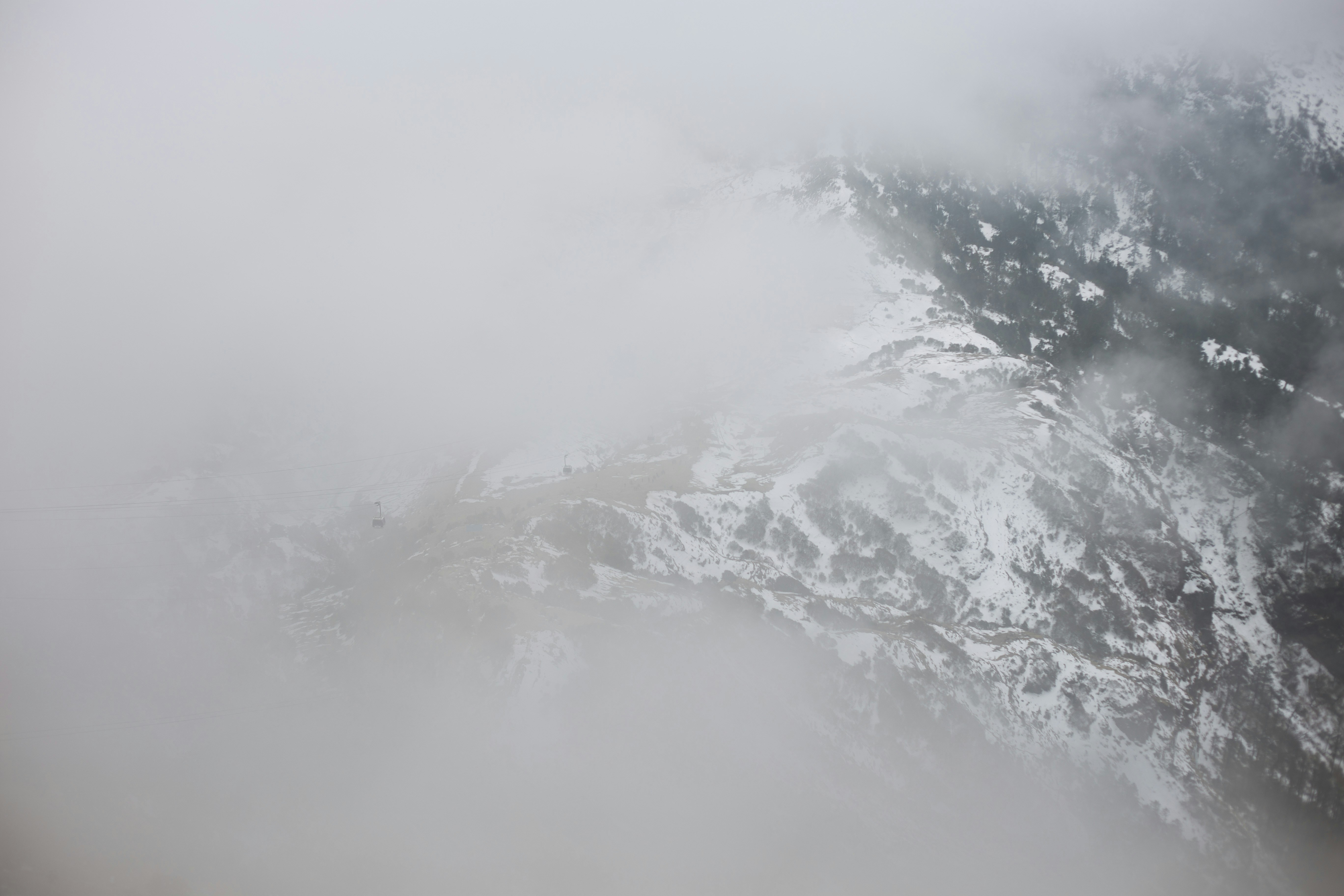 Fog and Snow Shrouding the Majestic Kalinchowk village