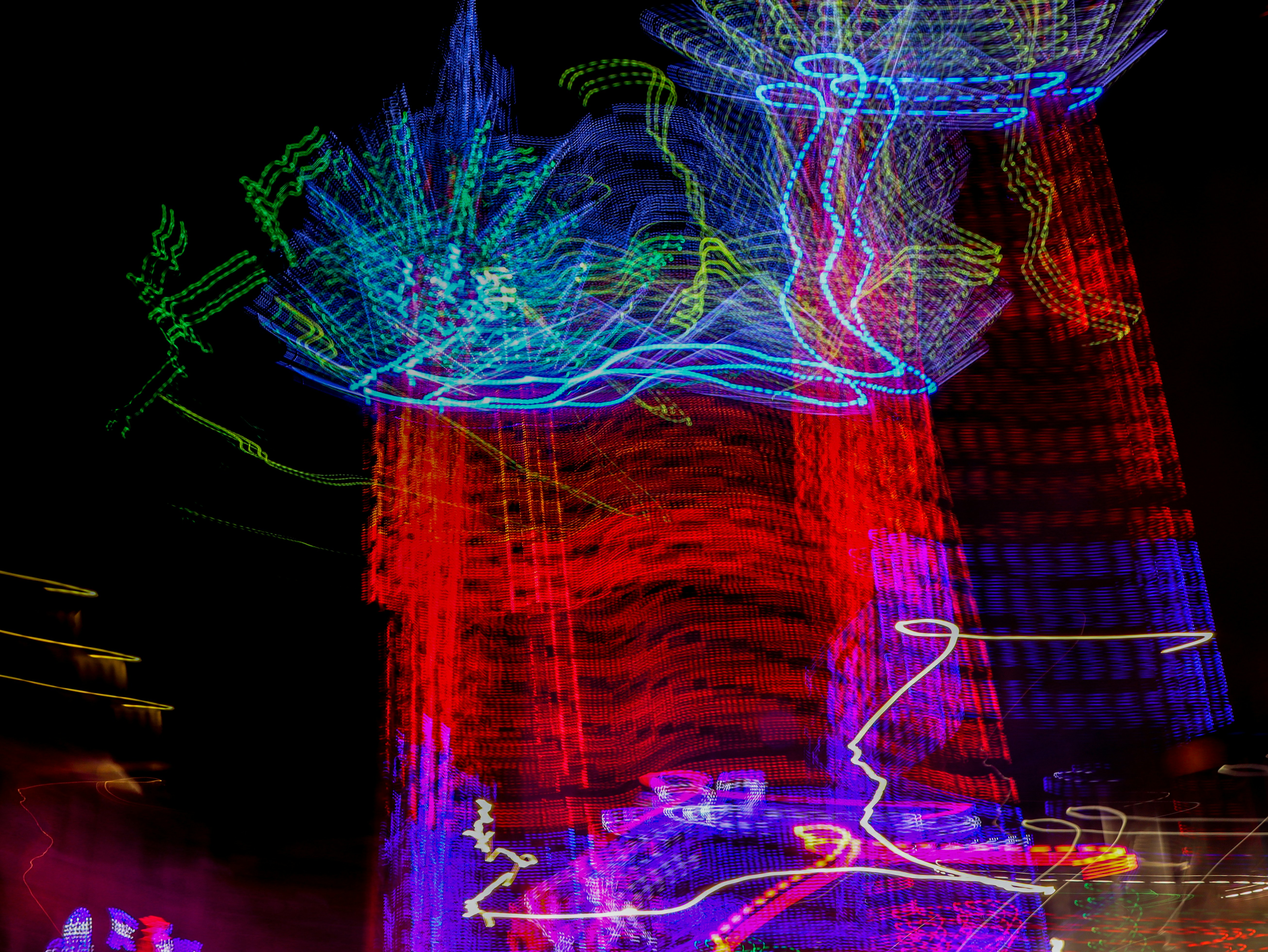 Abstract colourful light show