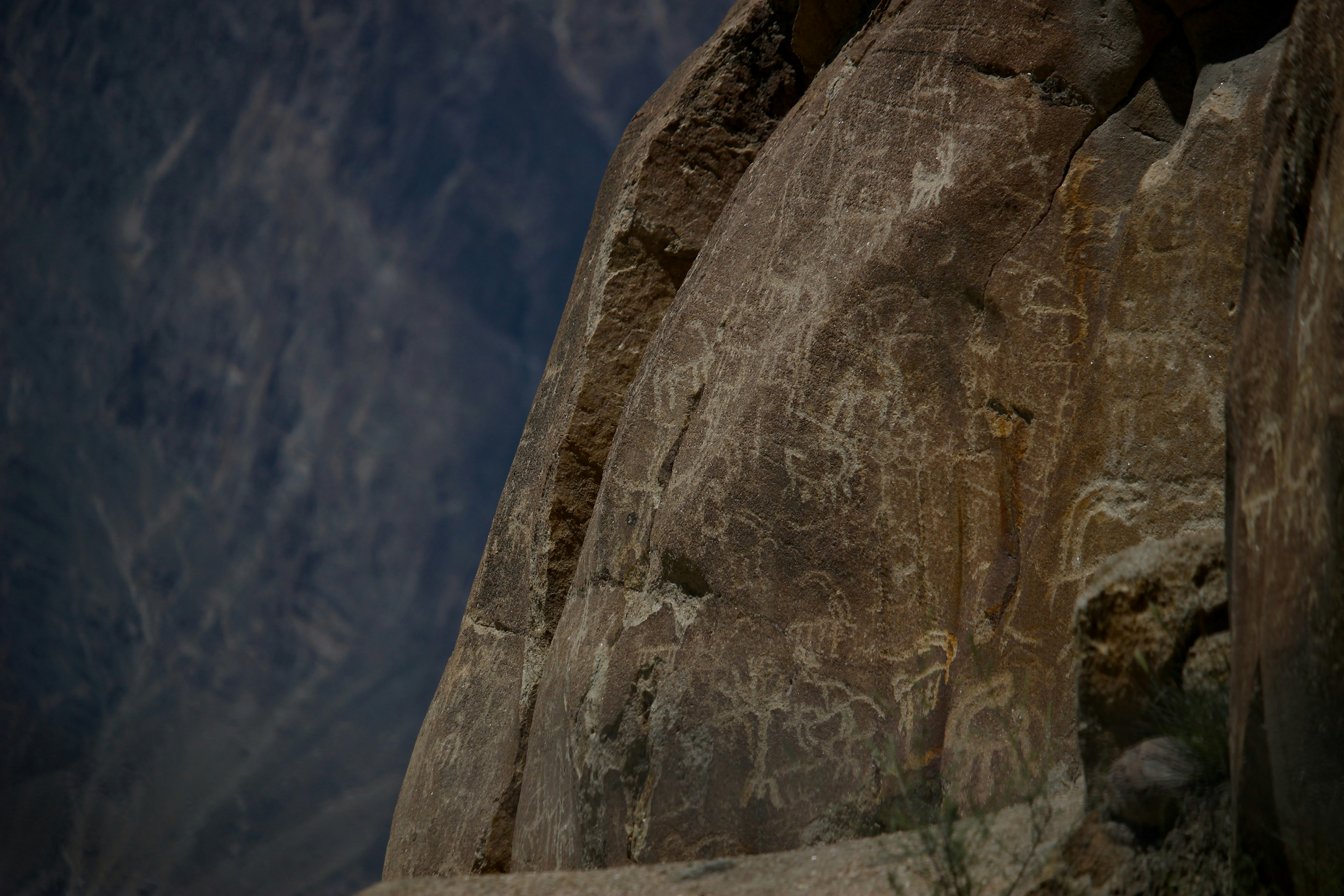 Weathered Granite Curtain on a Cliff Face
