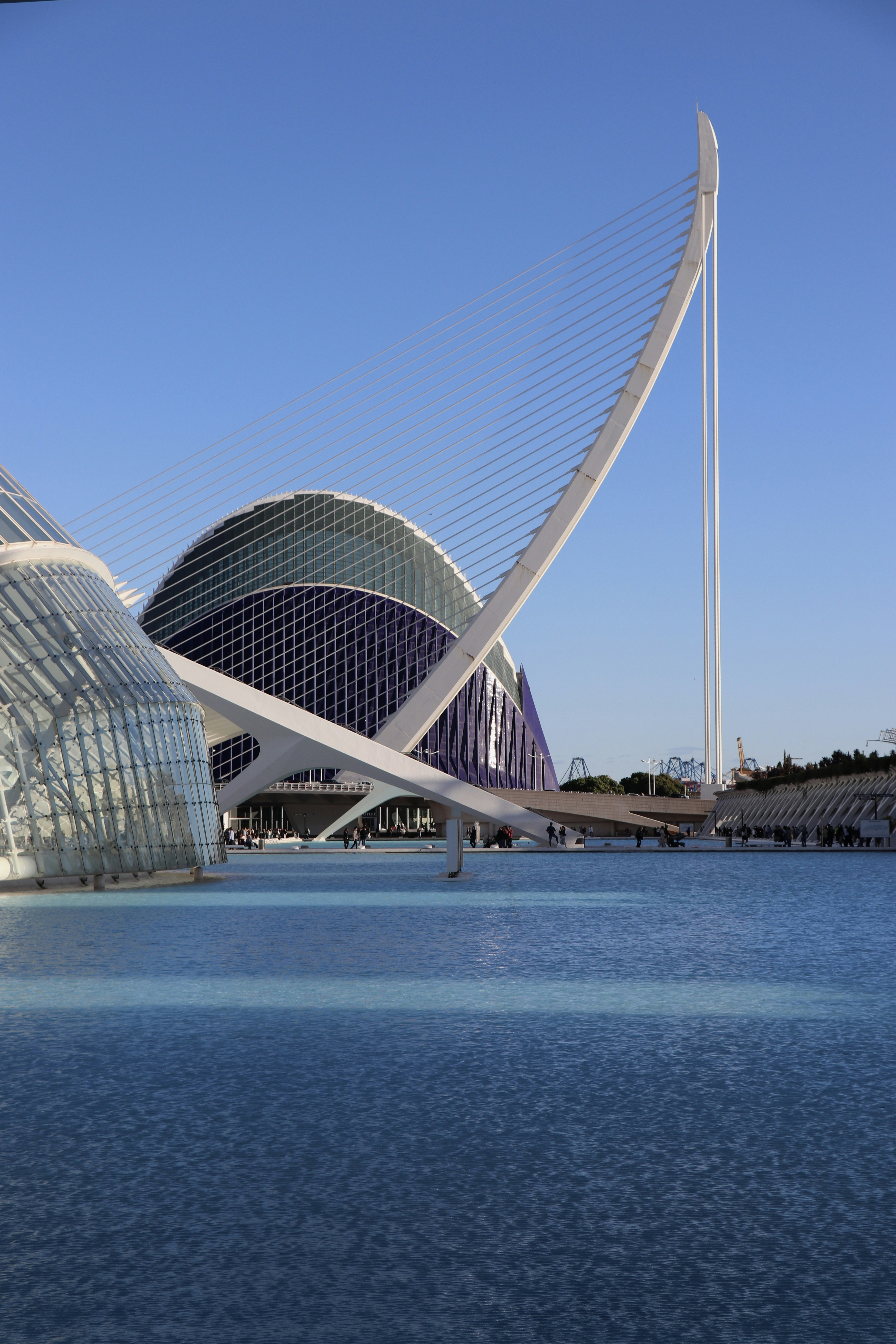 Valencia's Ivory Arch Over a Mirror-Blue Pool