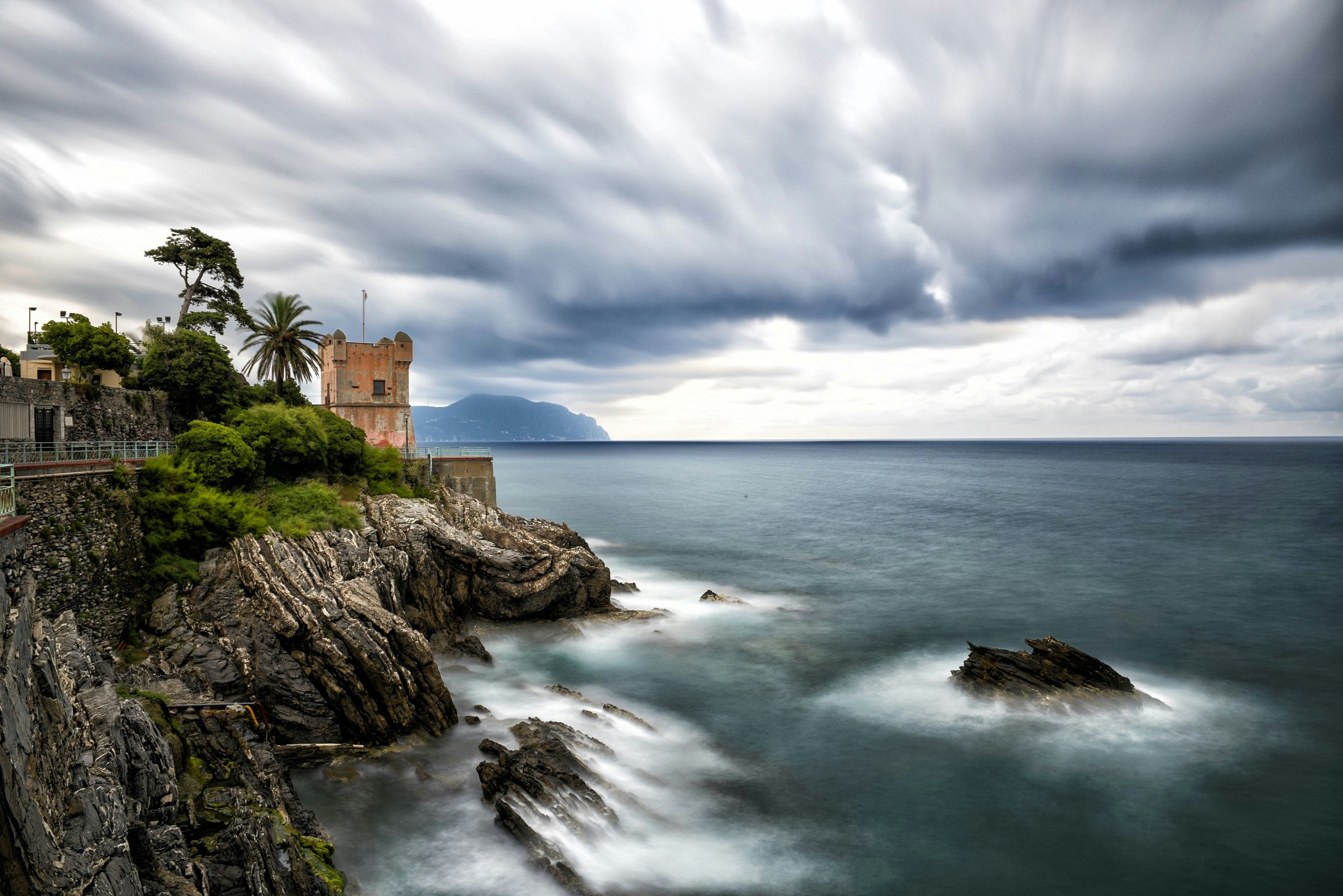 Panoramica della passeggiata di Nervi a Genova