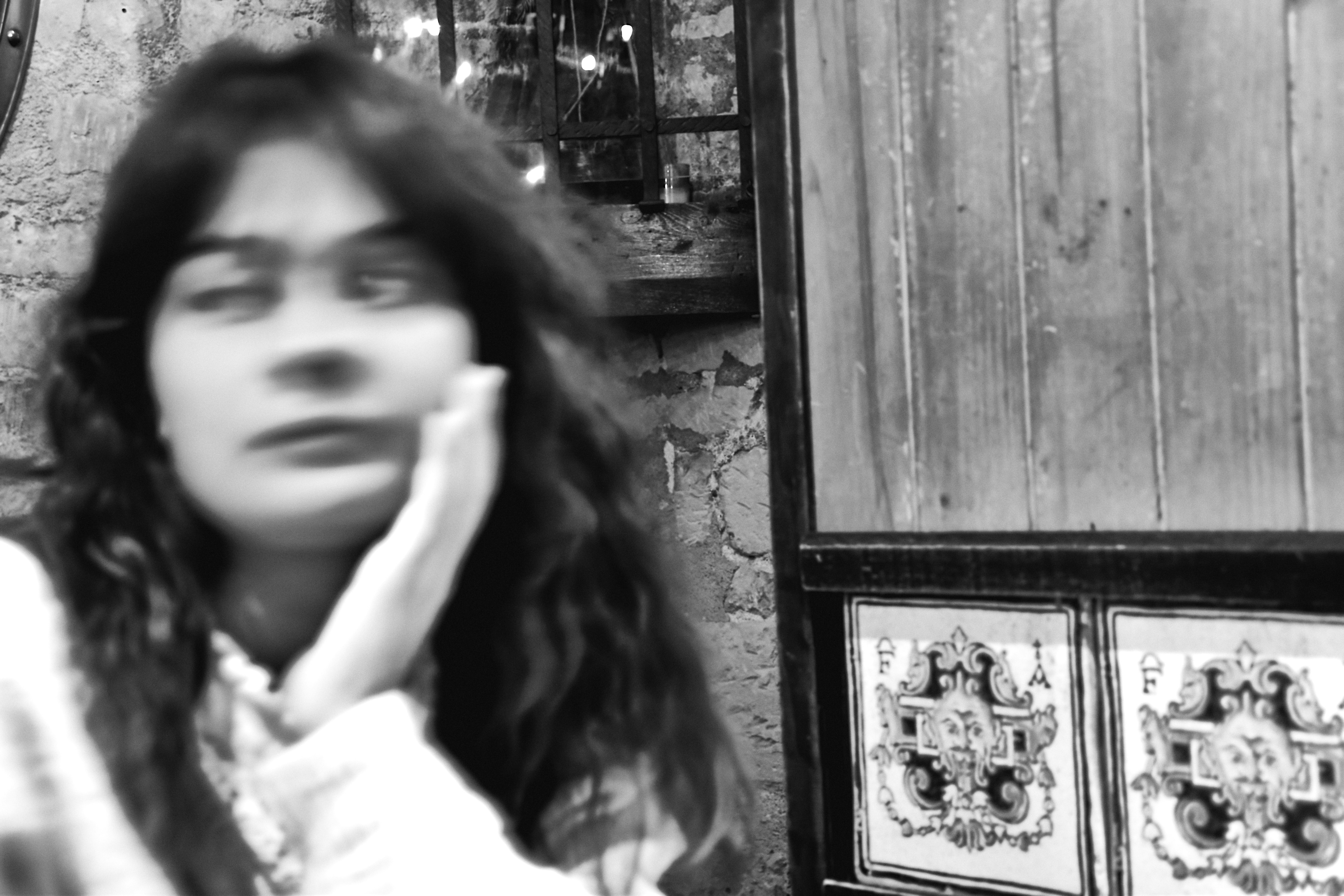Blurred Whispers at a Weathered Threshold