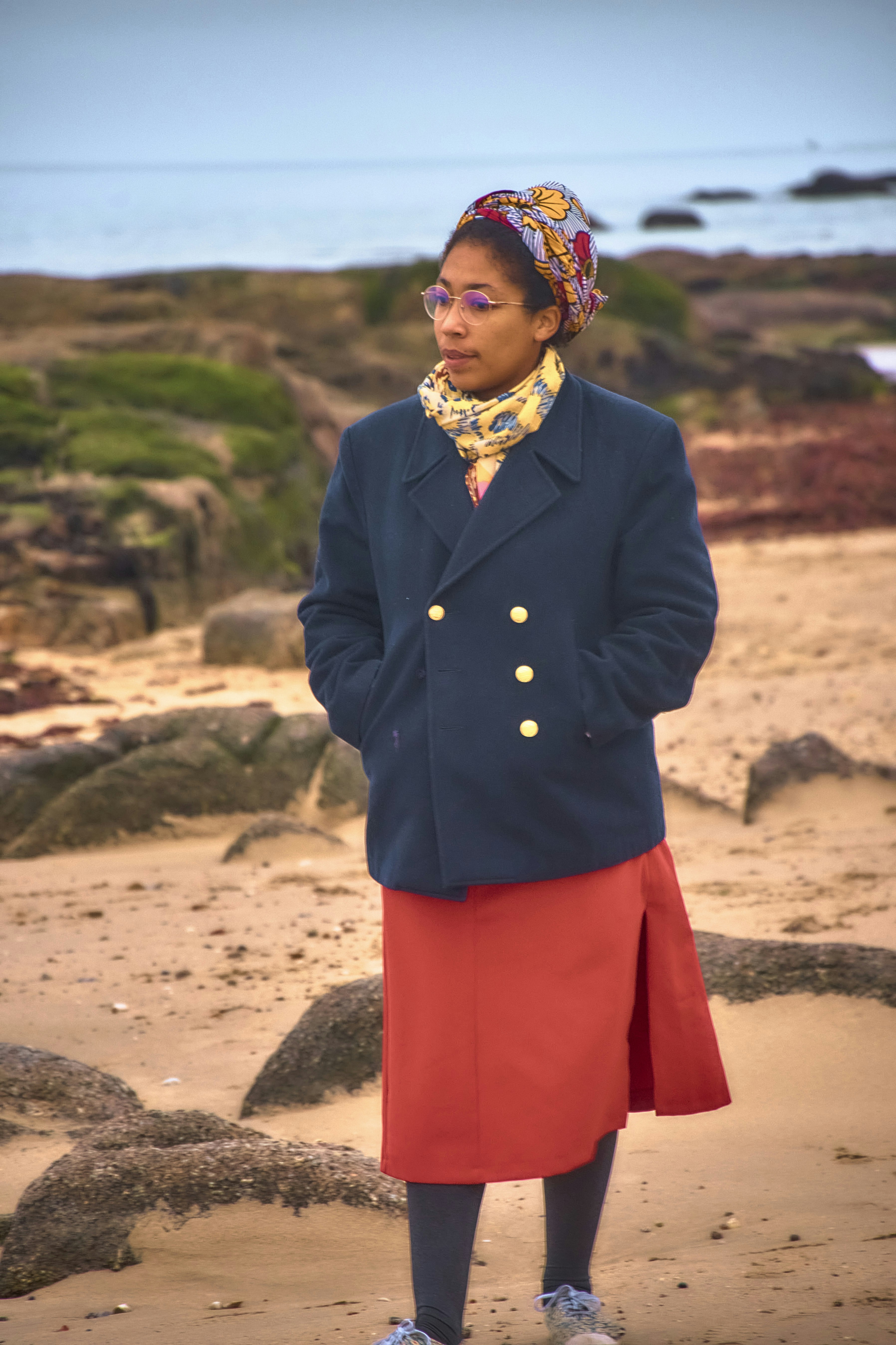 Coastal Portrait in Colorful Layers