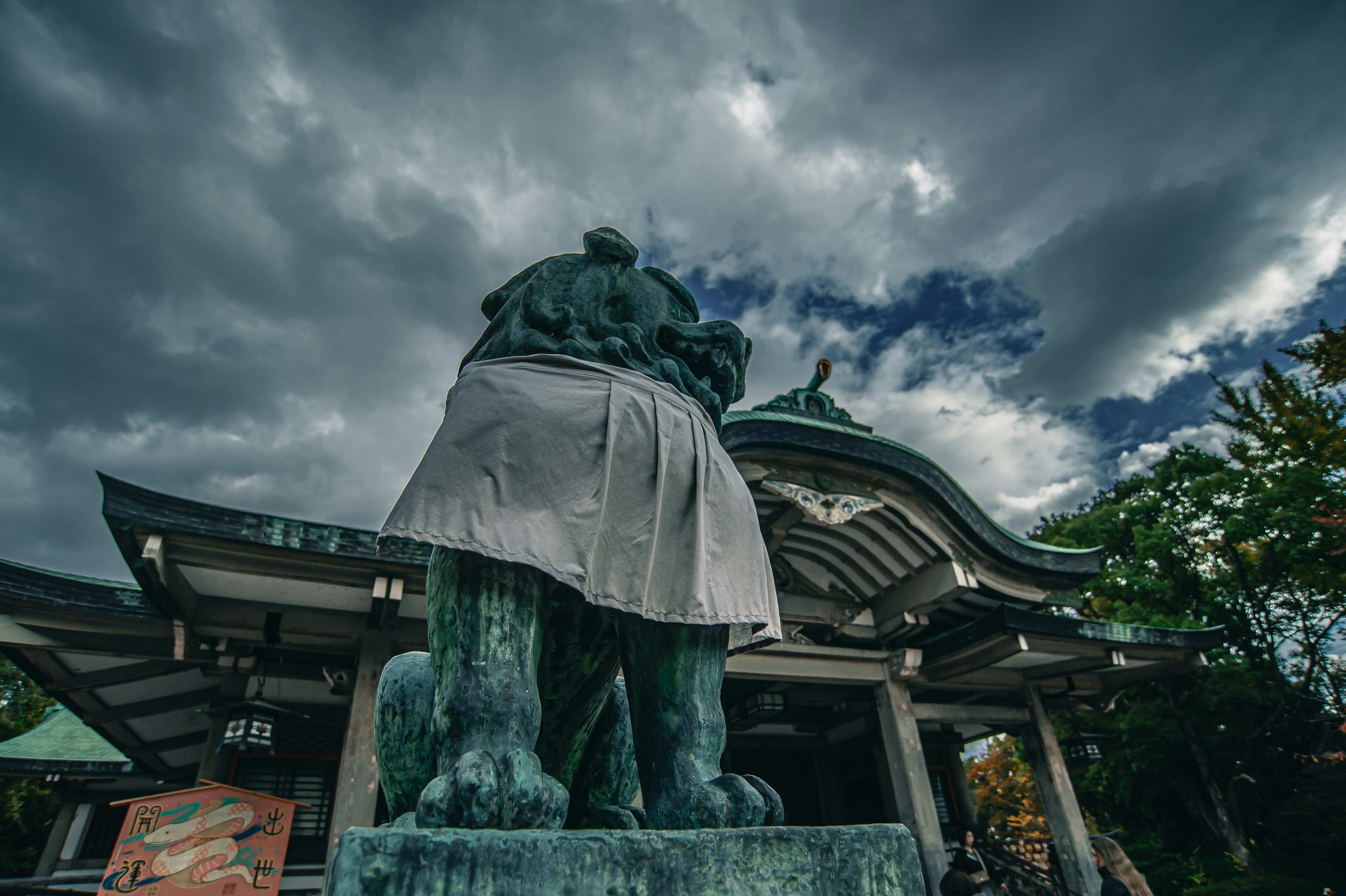 Stone Sentinel under Tempest Skies