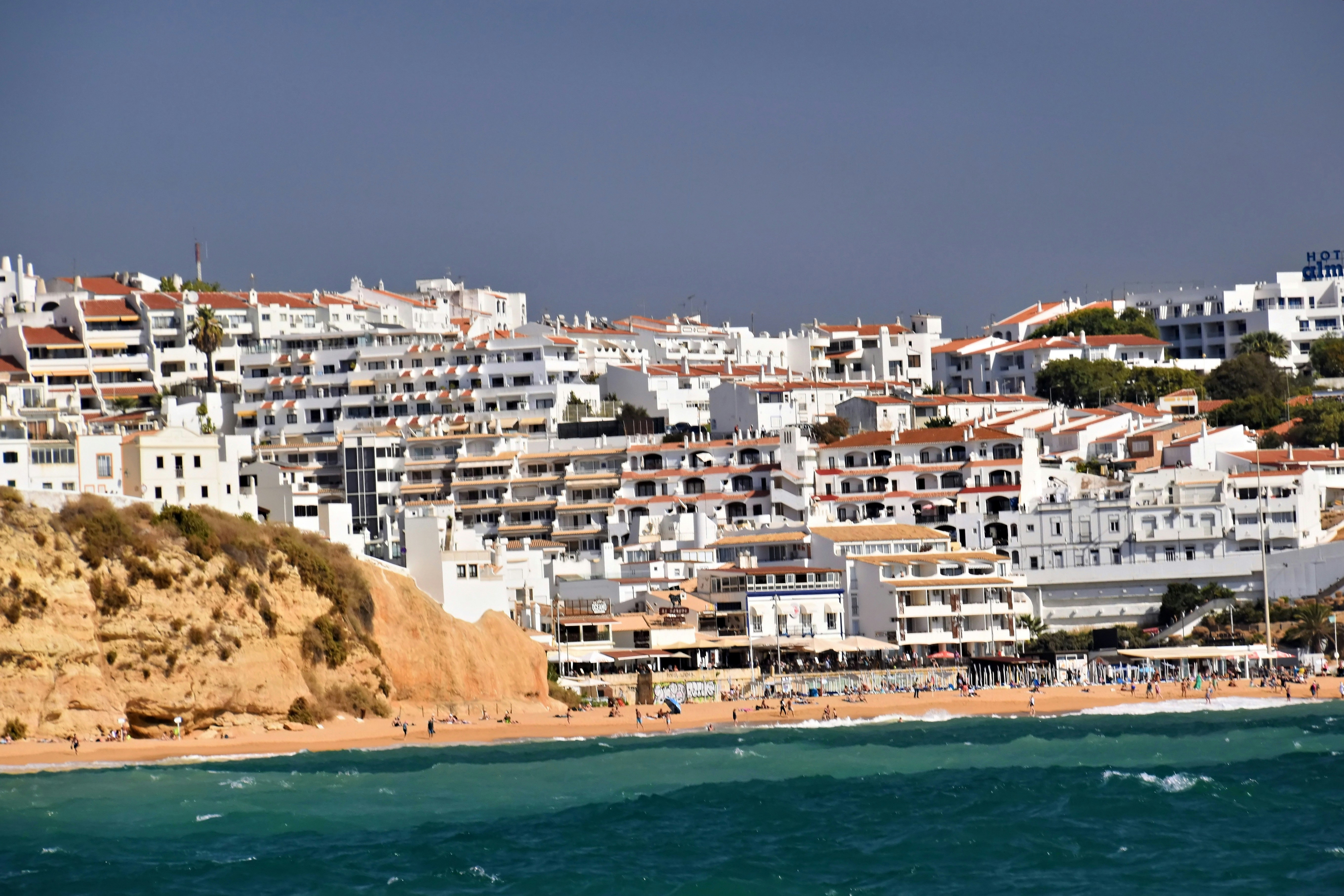 Terraced Whitewashed Town by a Turquoise Coast