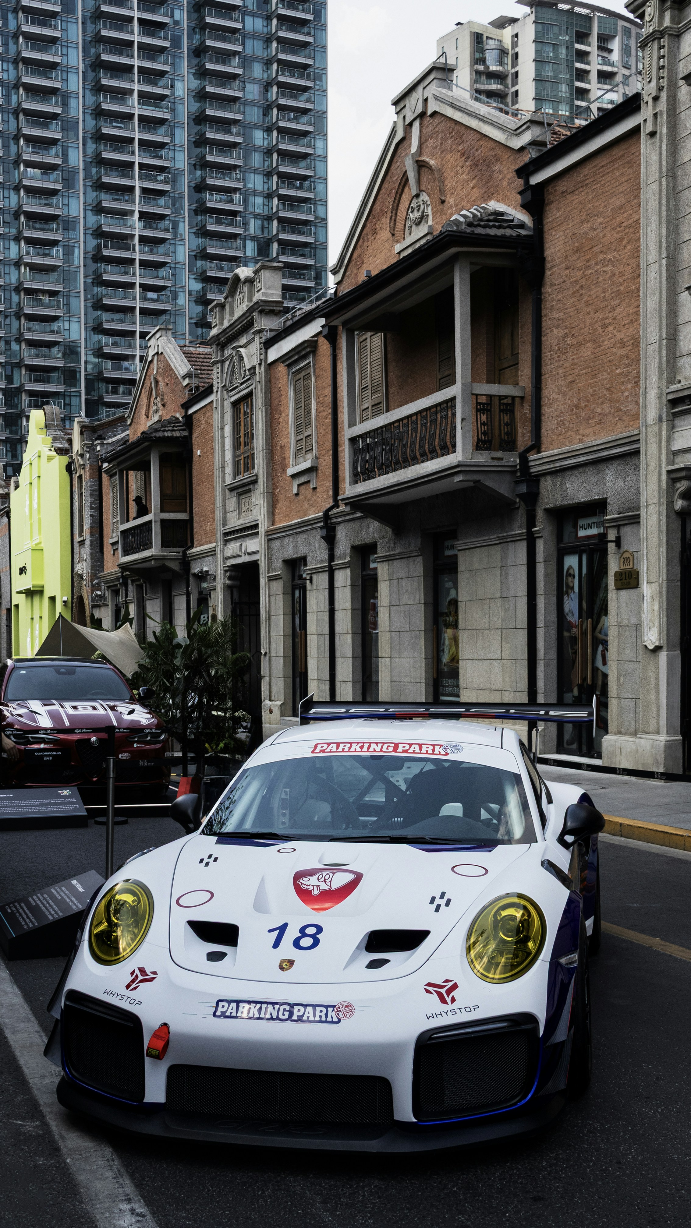 Porsche 911 GT3 Cup at a City Block: Brick Facades Meet Street Racing