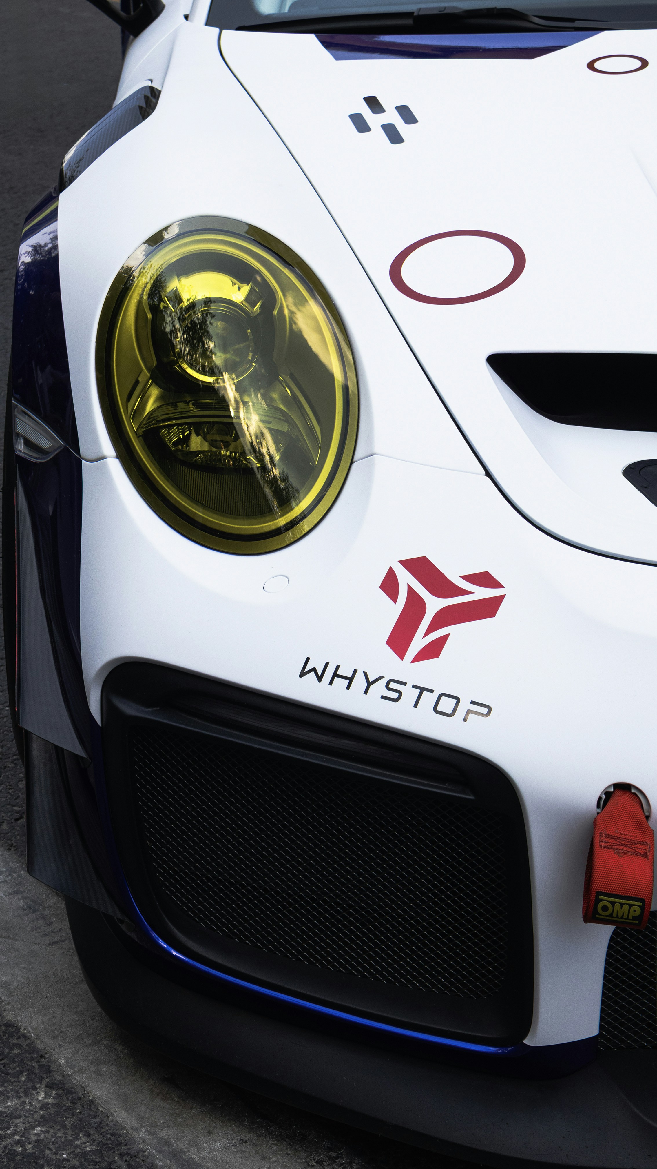 Yellow Halo Front End: Whystop Race Car Front Clip in Sharp Focus