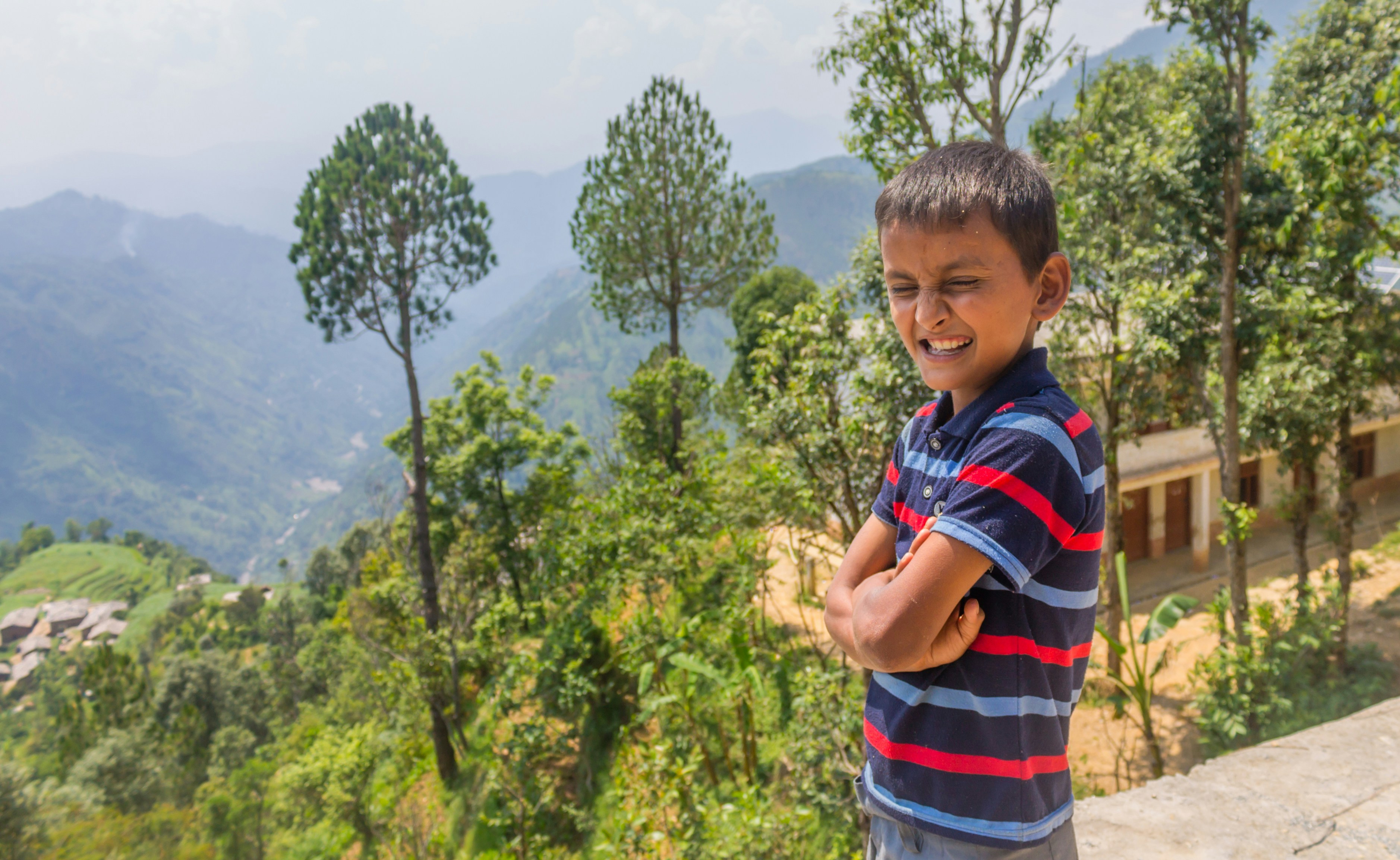 Young Child Posing for Camera in Darchula, Far Western Nepal