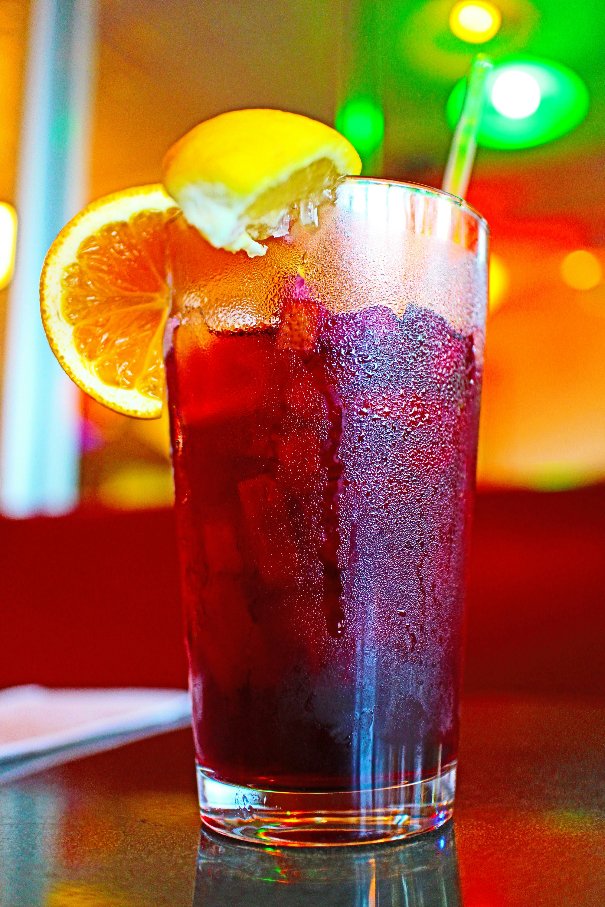 Crimson Highball in Neon Glow