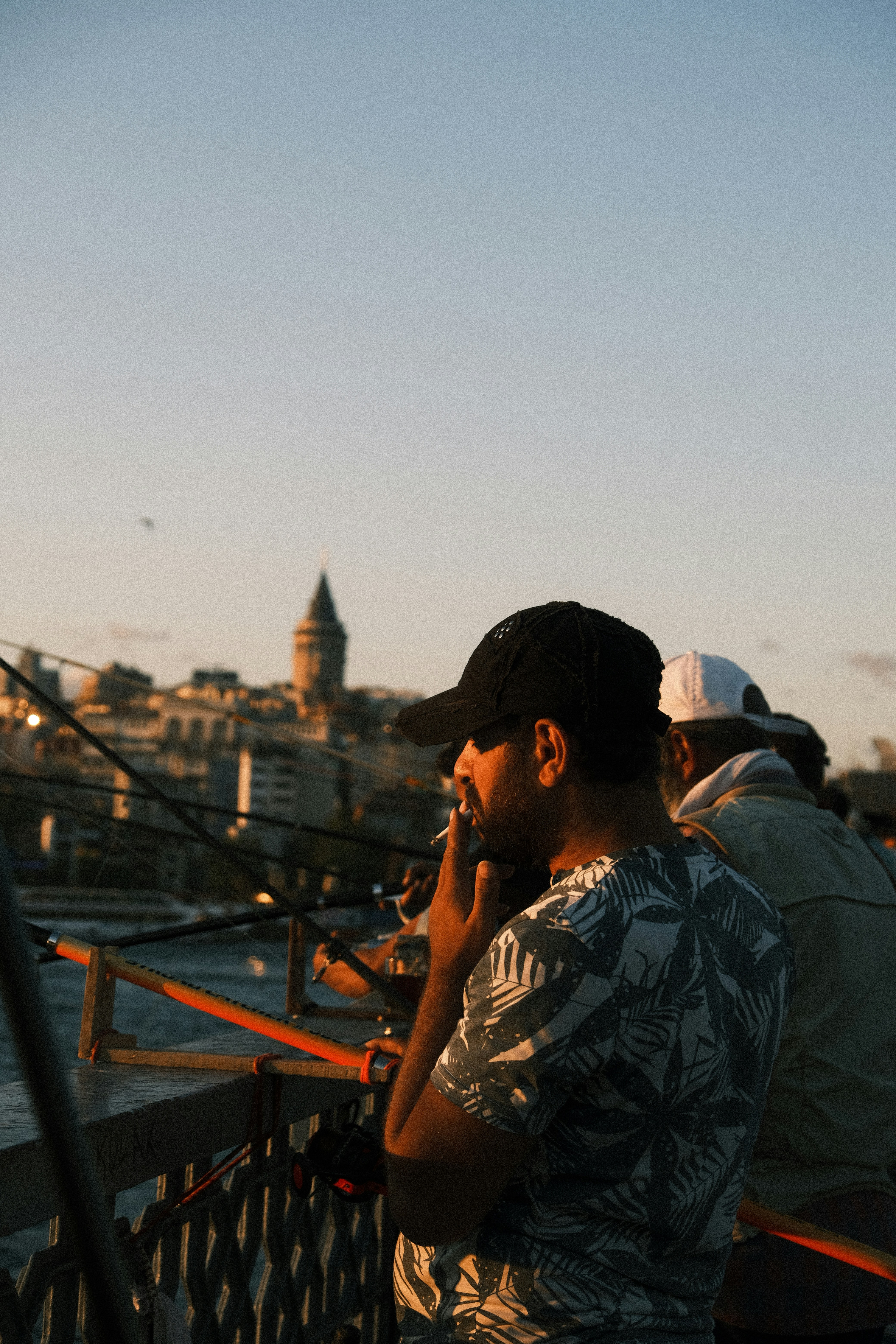 fishing at the galata bridge