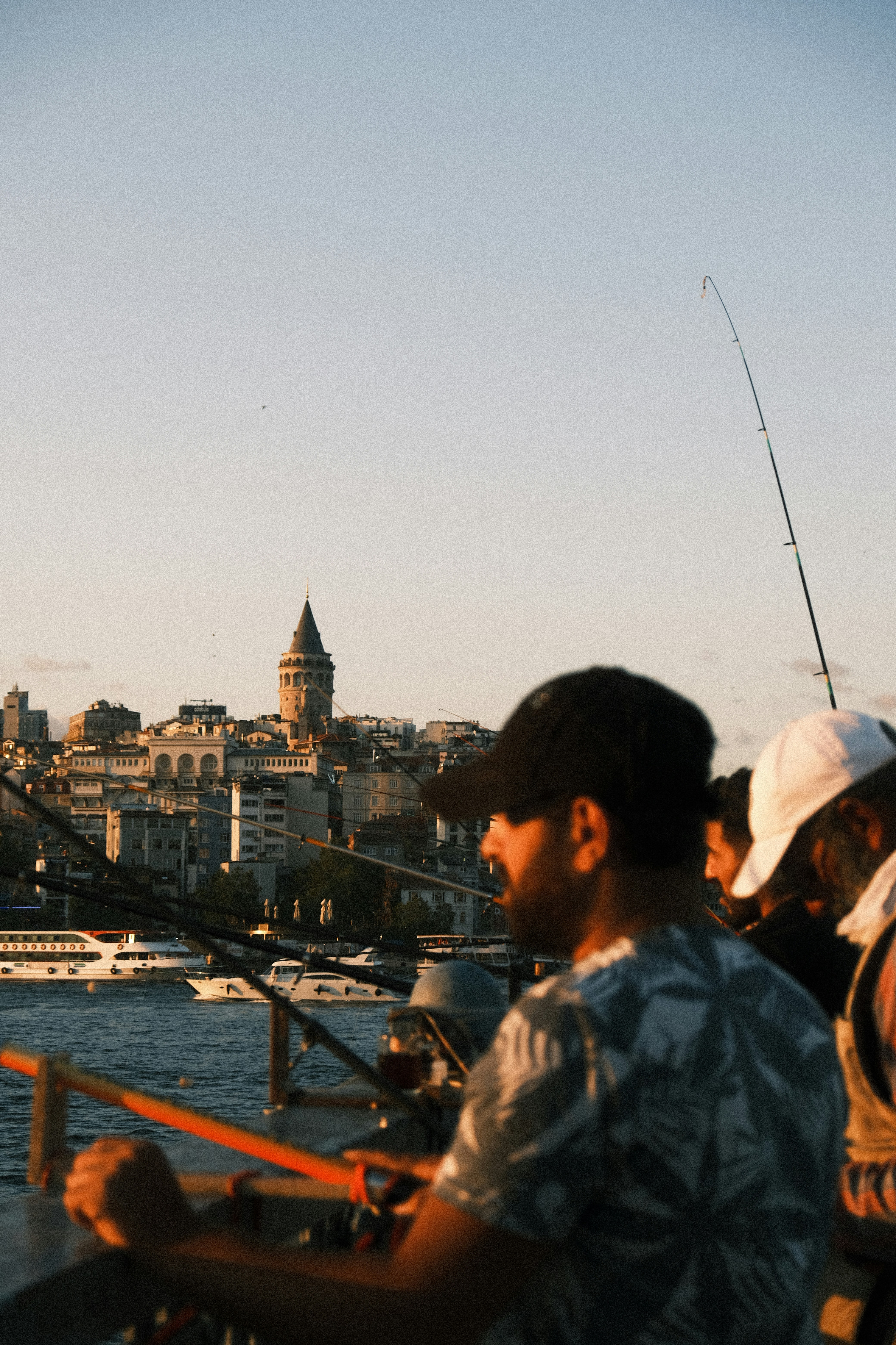 fishing at the galata bridge