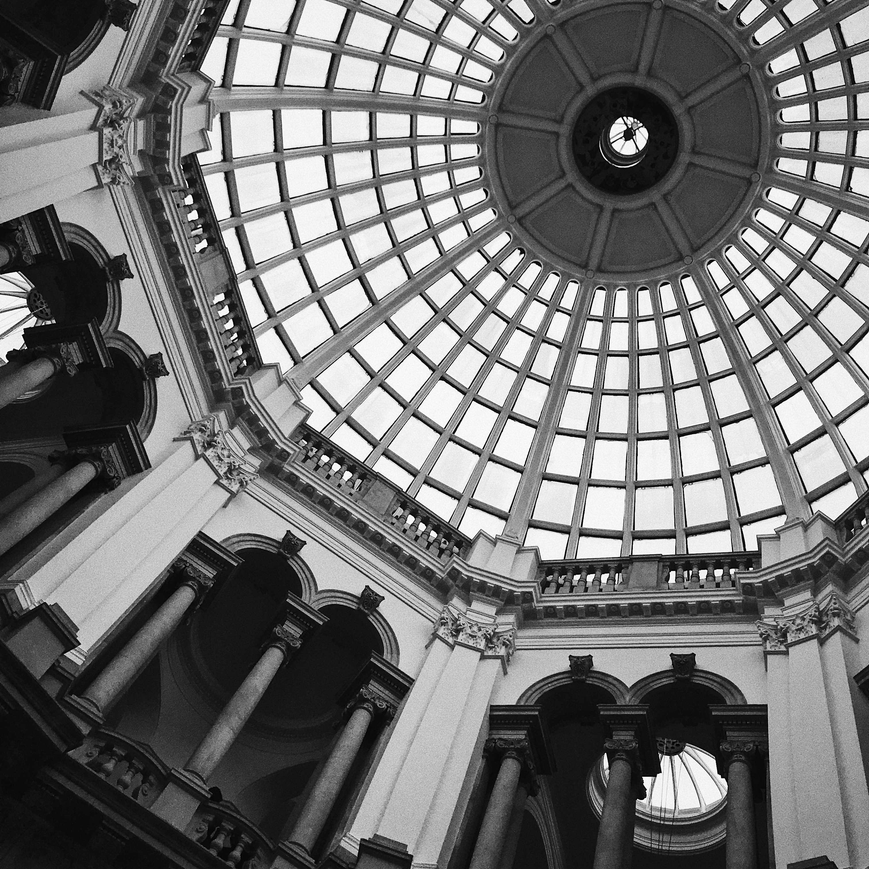 Geometric Reverie: Circular Dome Crowned by Columns