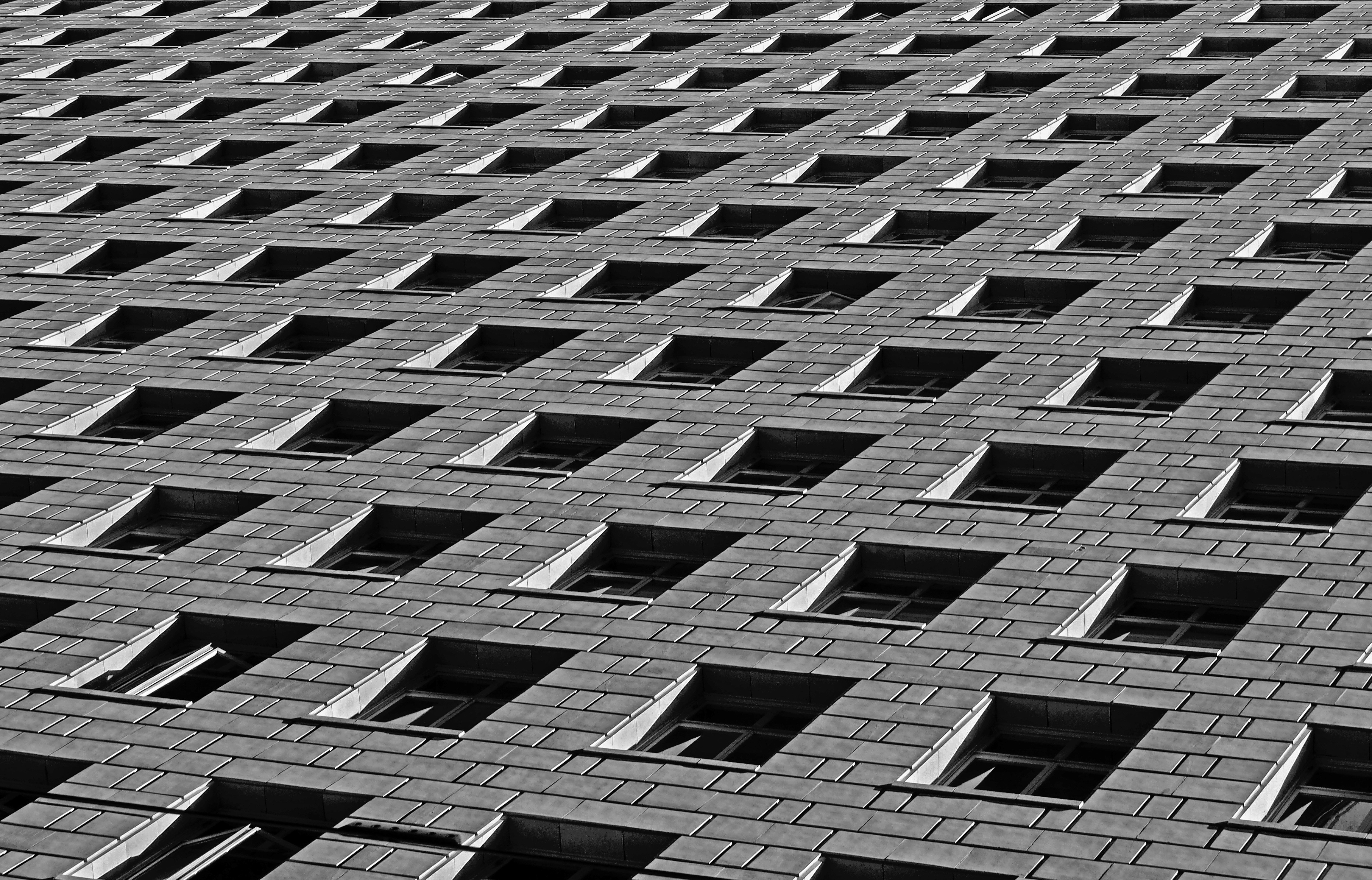 "Wonderwall" --- The pattern of apartment house windows.