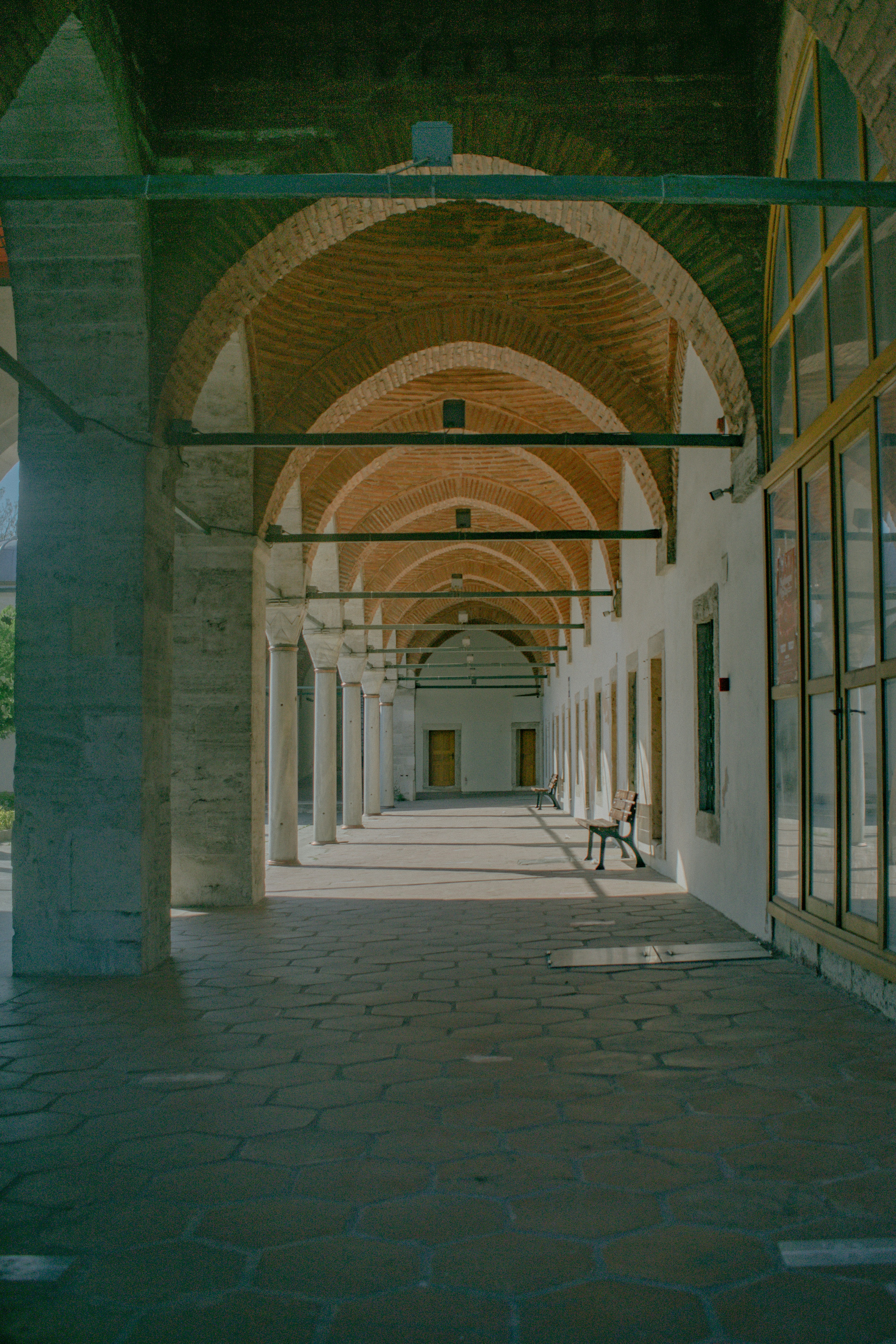 Colonnade of Light: The Quiet Rhythm of Repeating Brick Arches