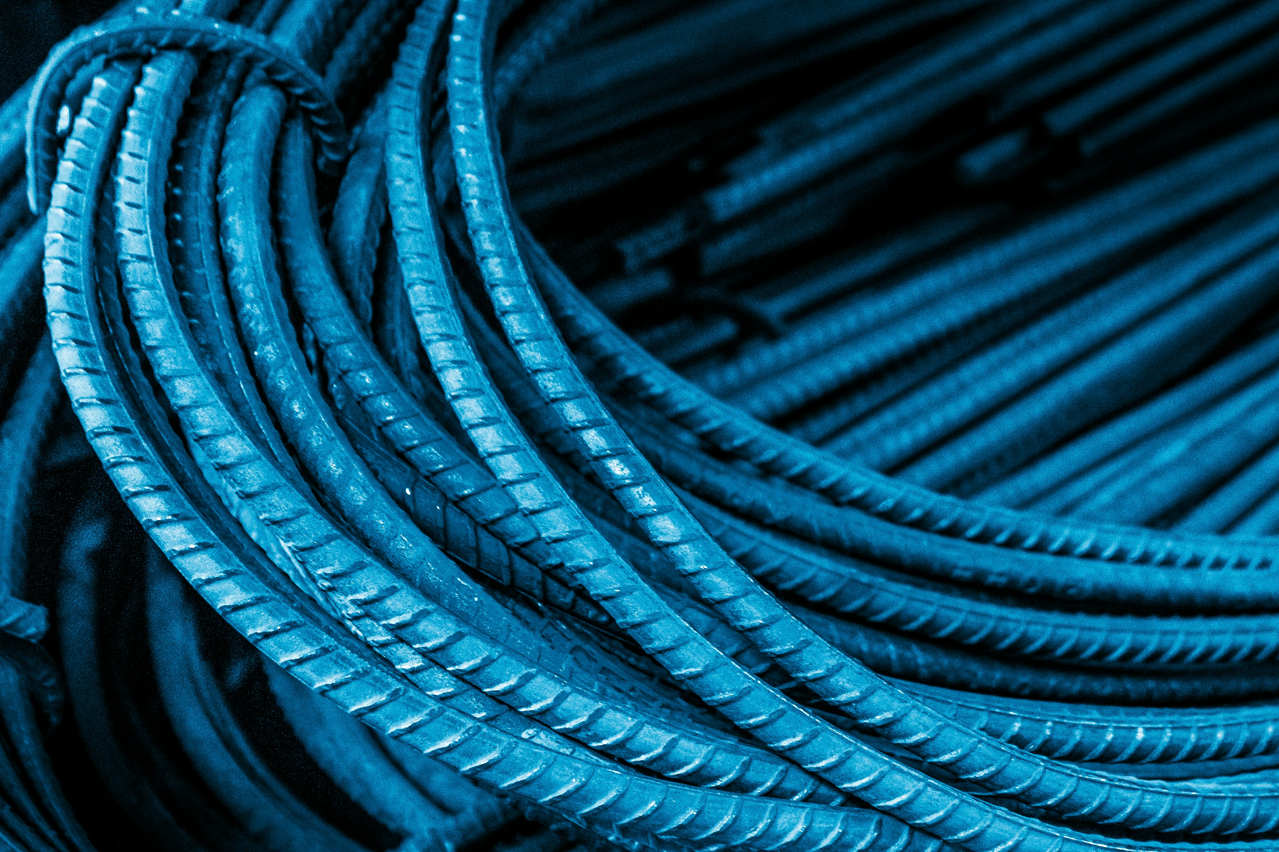 An abstract experimental photograph of rebar I saw in Mumbai.