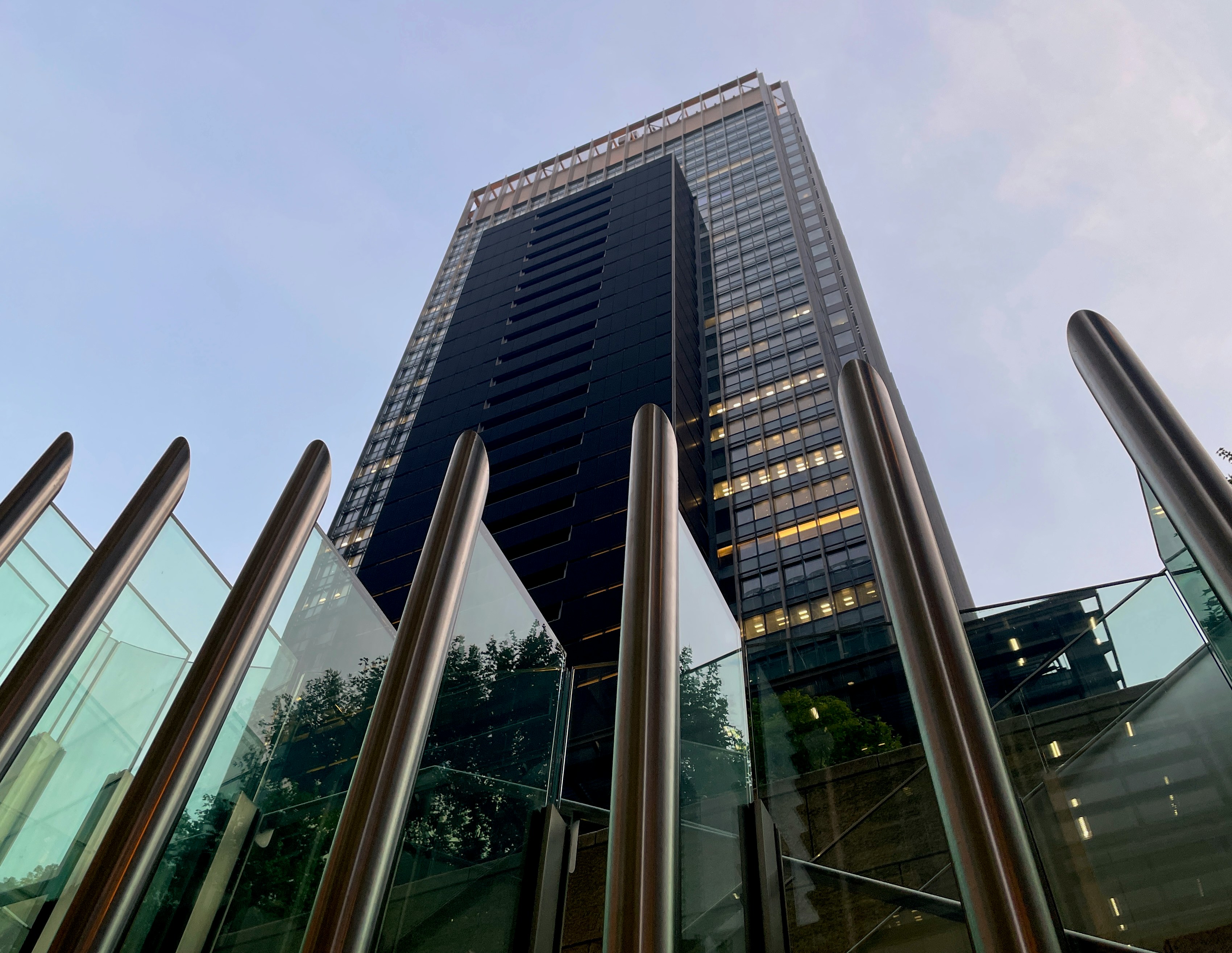 Skyward Glass: A Low-Angle Portrait of Steel Spires