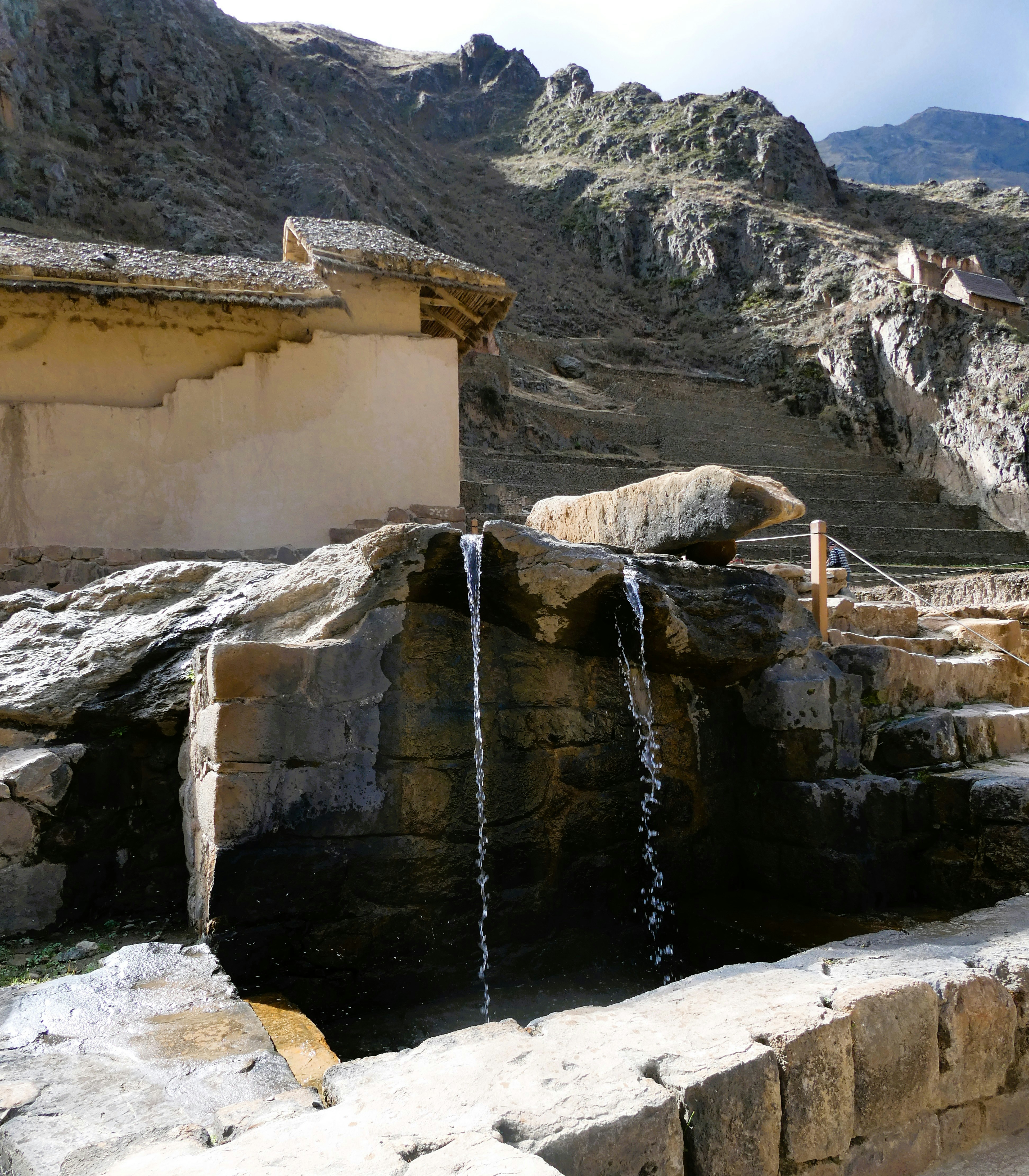 Fountains in the Zona Arqueologica Ollantaytambo, Peru (Inca ruins)