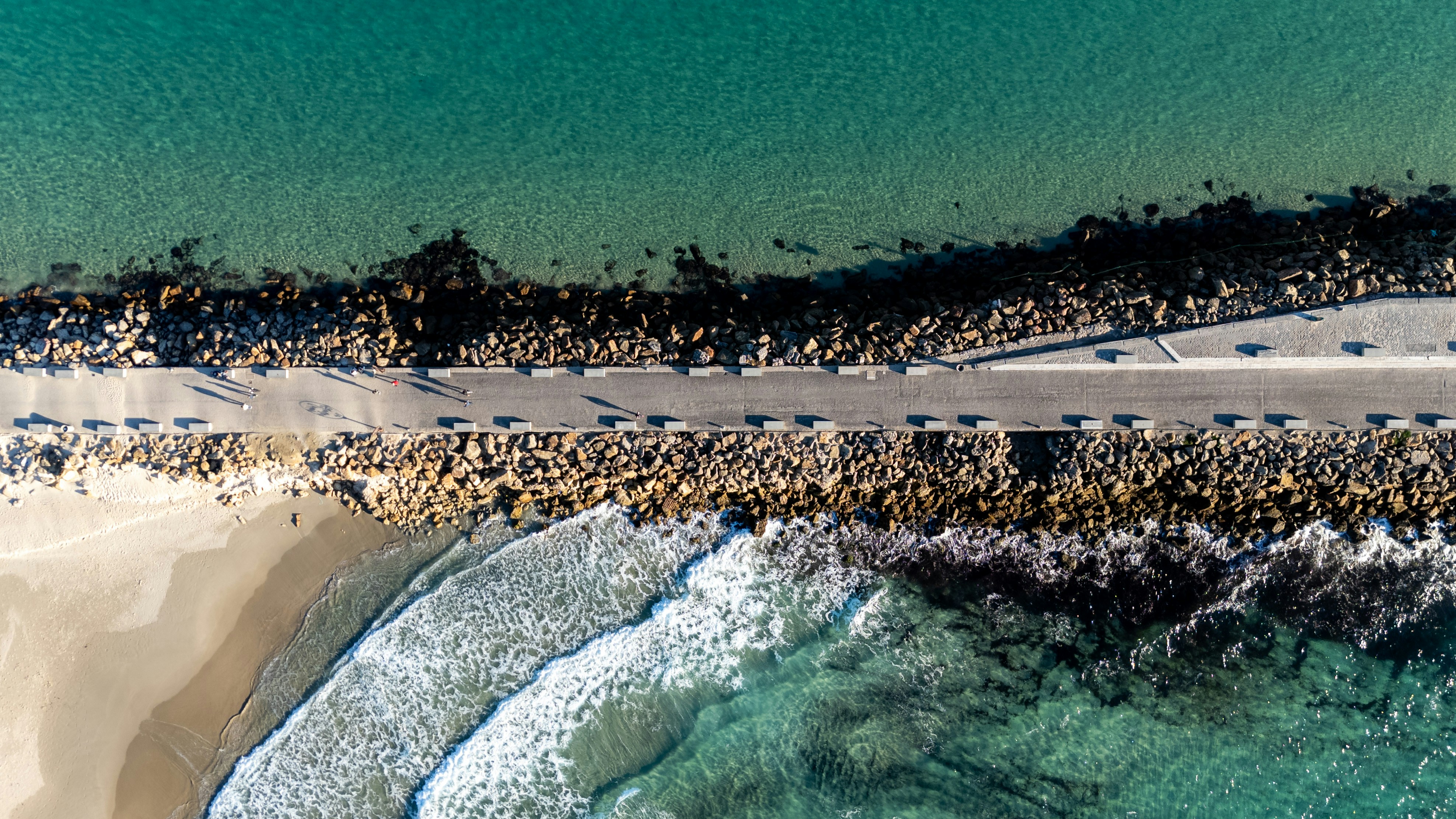 Where the Atlantic Ocean and the Mediterranean Sea meet at the Strait of Gibraltar.