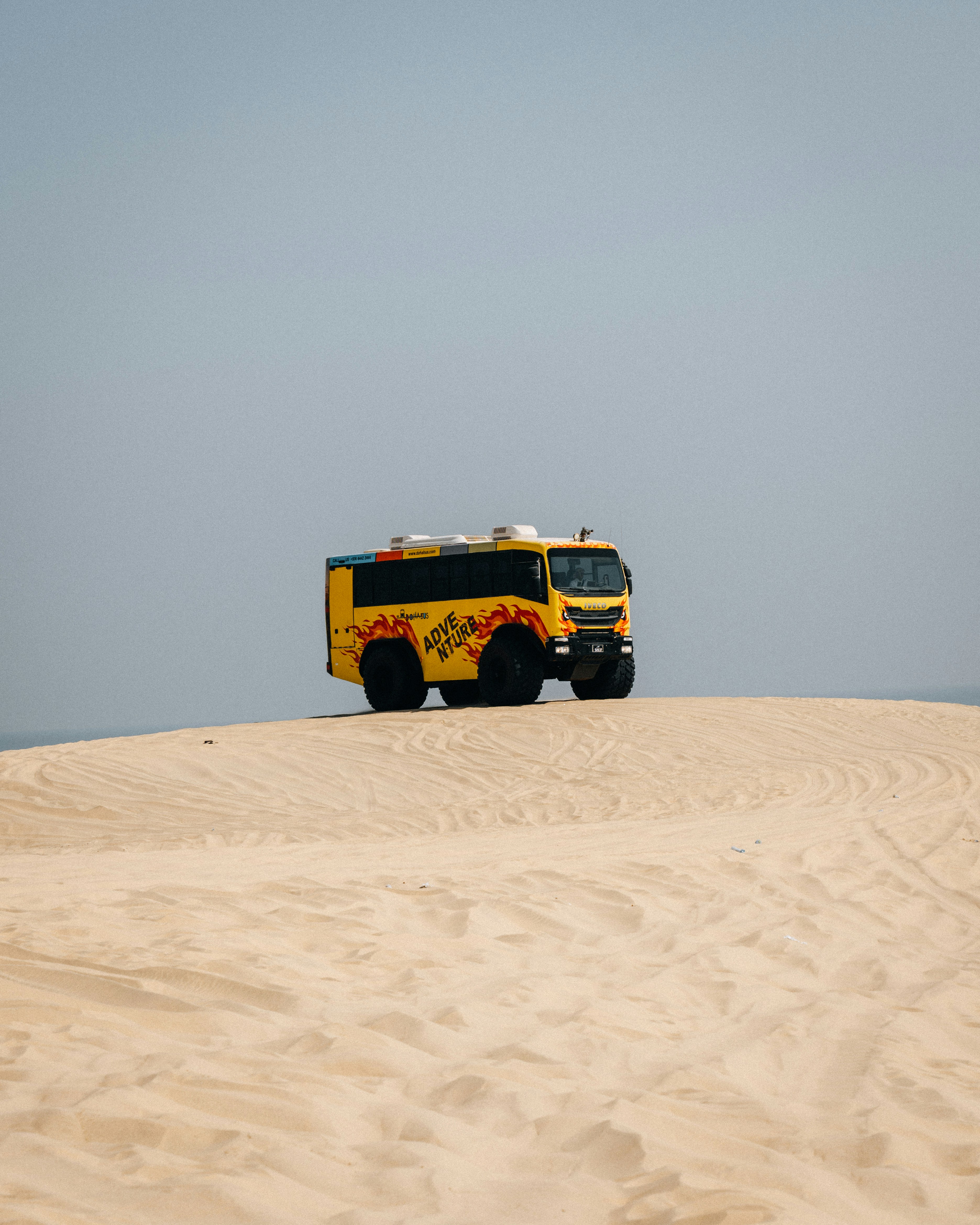 Yellow Voyager on a Quiet Sand Sea