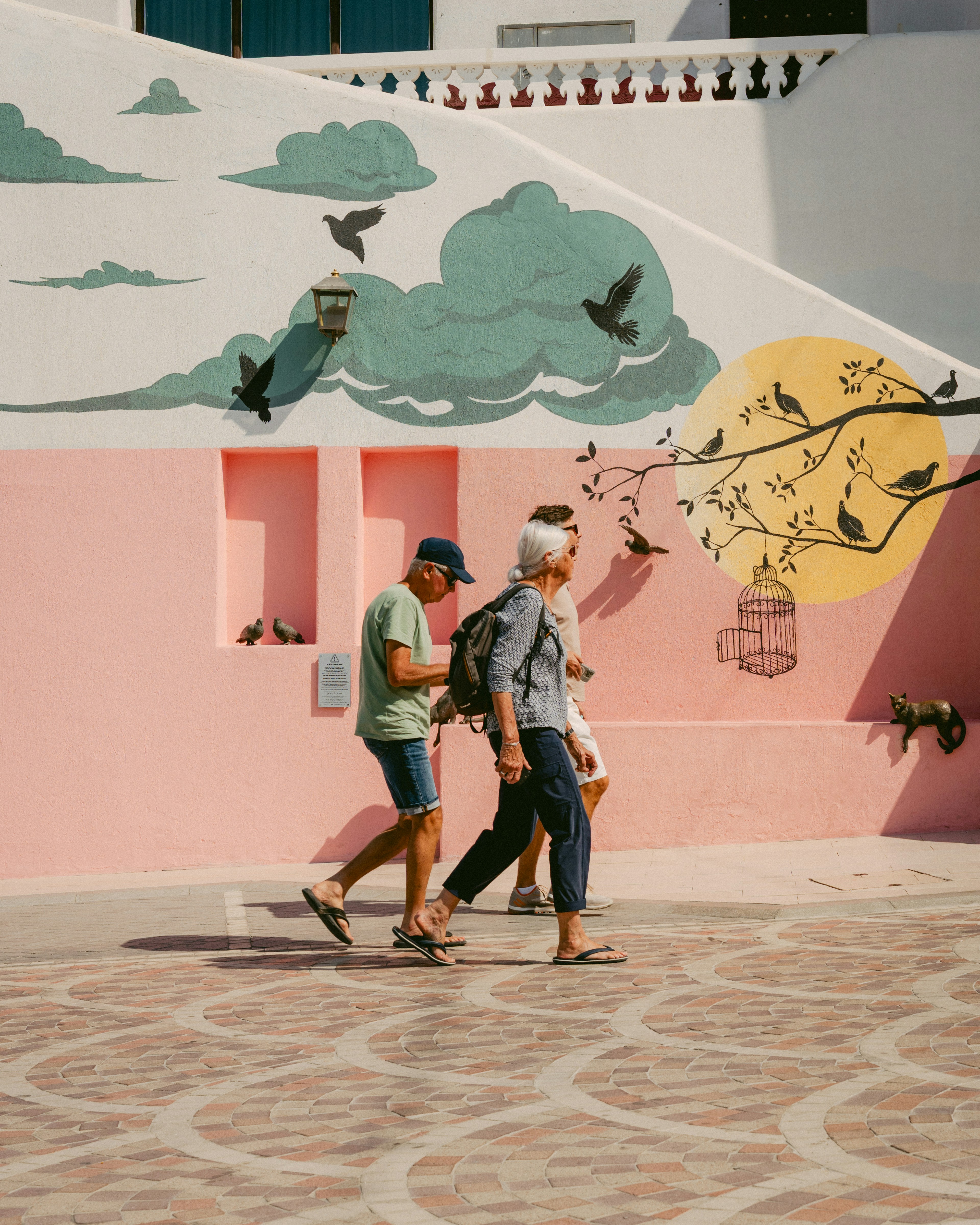 Soft colors meeting lively street movement