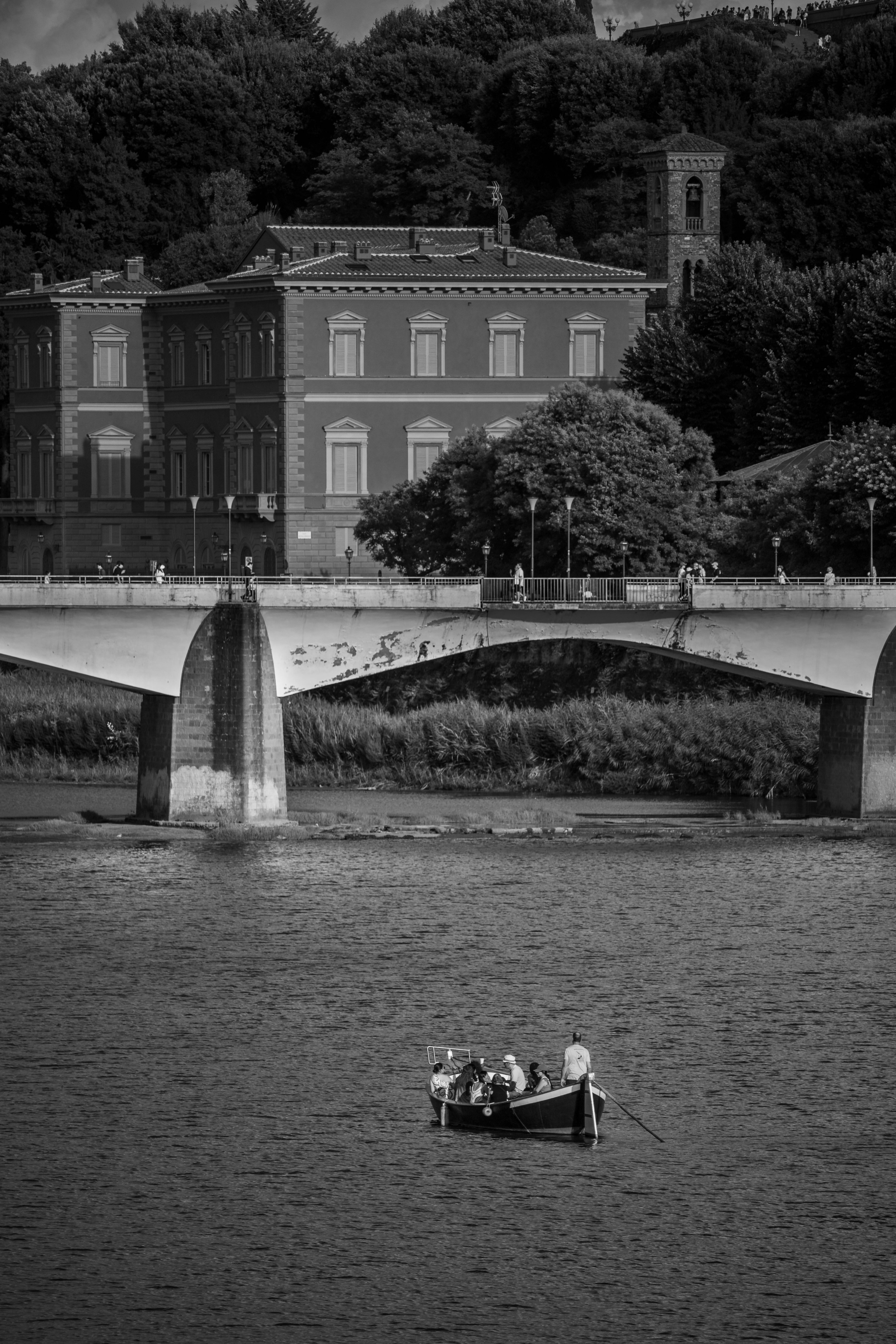 Rowboat Reverie Under the Riverside Bridge