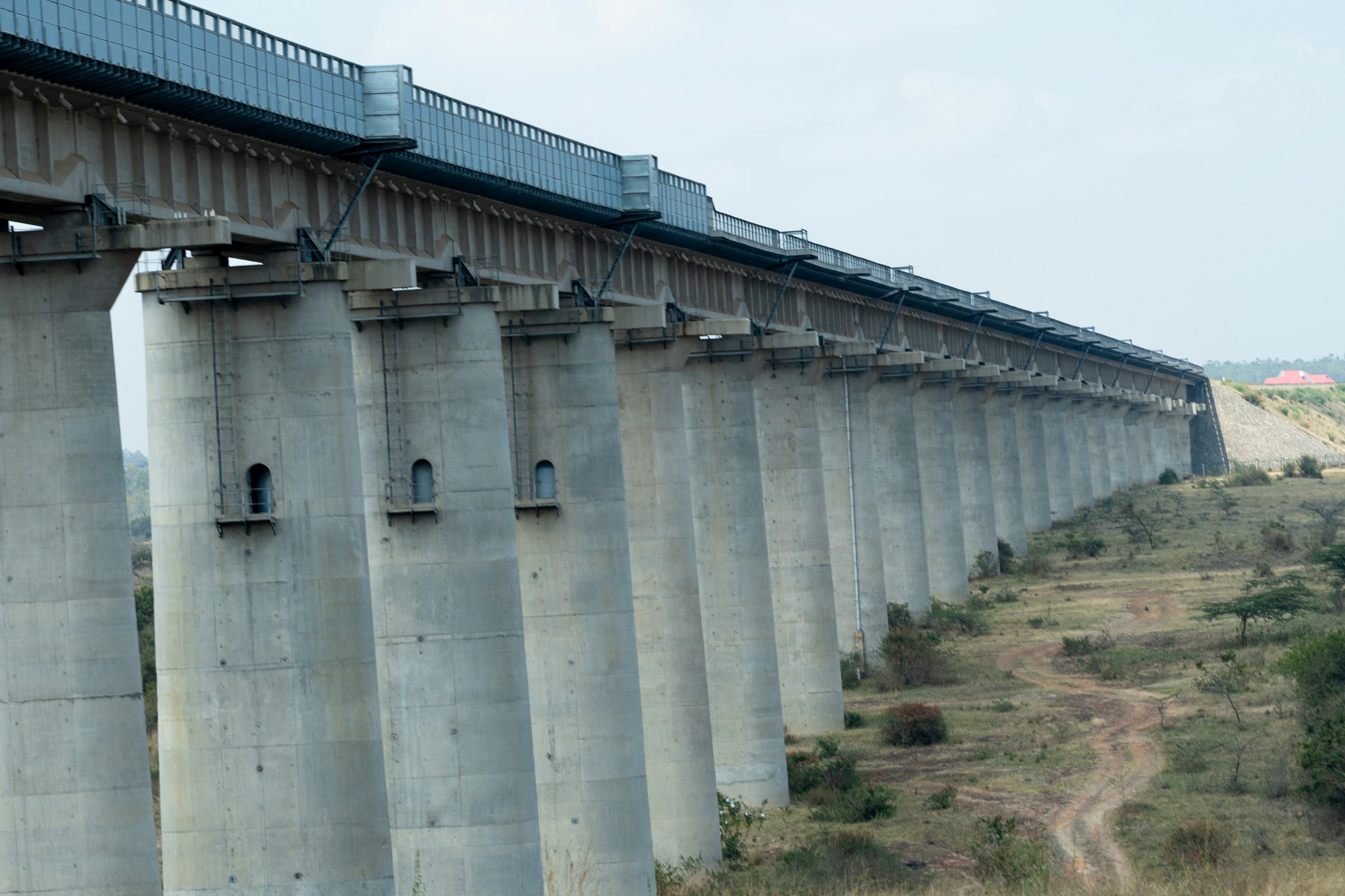 Concrete Colossus: A Horizon-Long Bridge Stretch