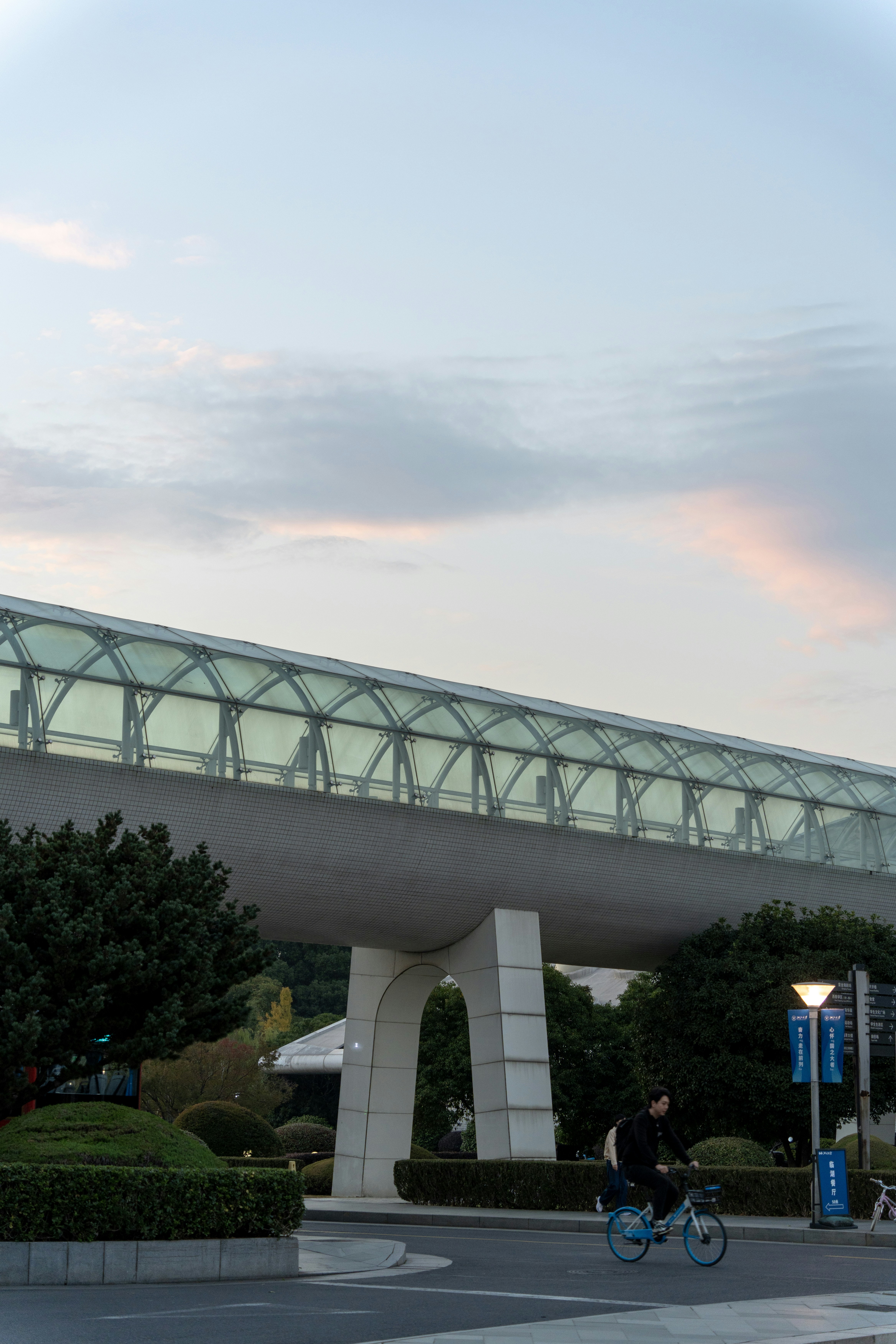 Twilight Ride Beneath a Glass Canopy