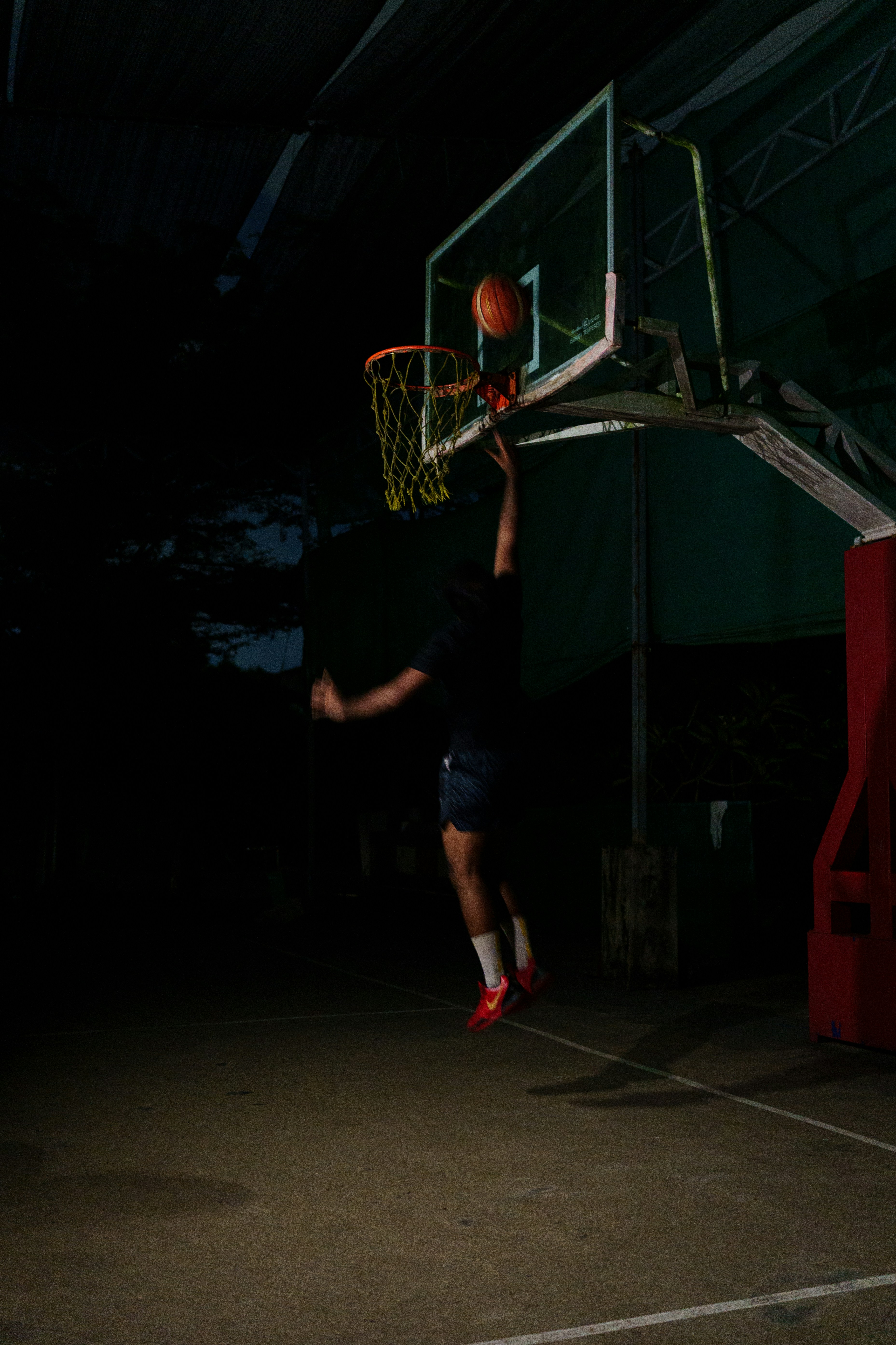 Midnight Dunk: A Silent Leap Toward the Rim