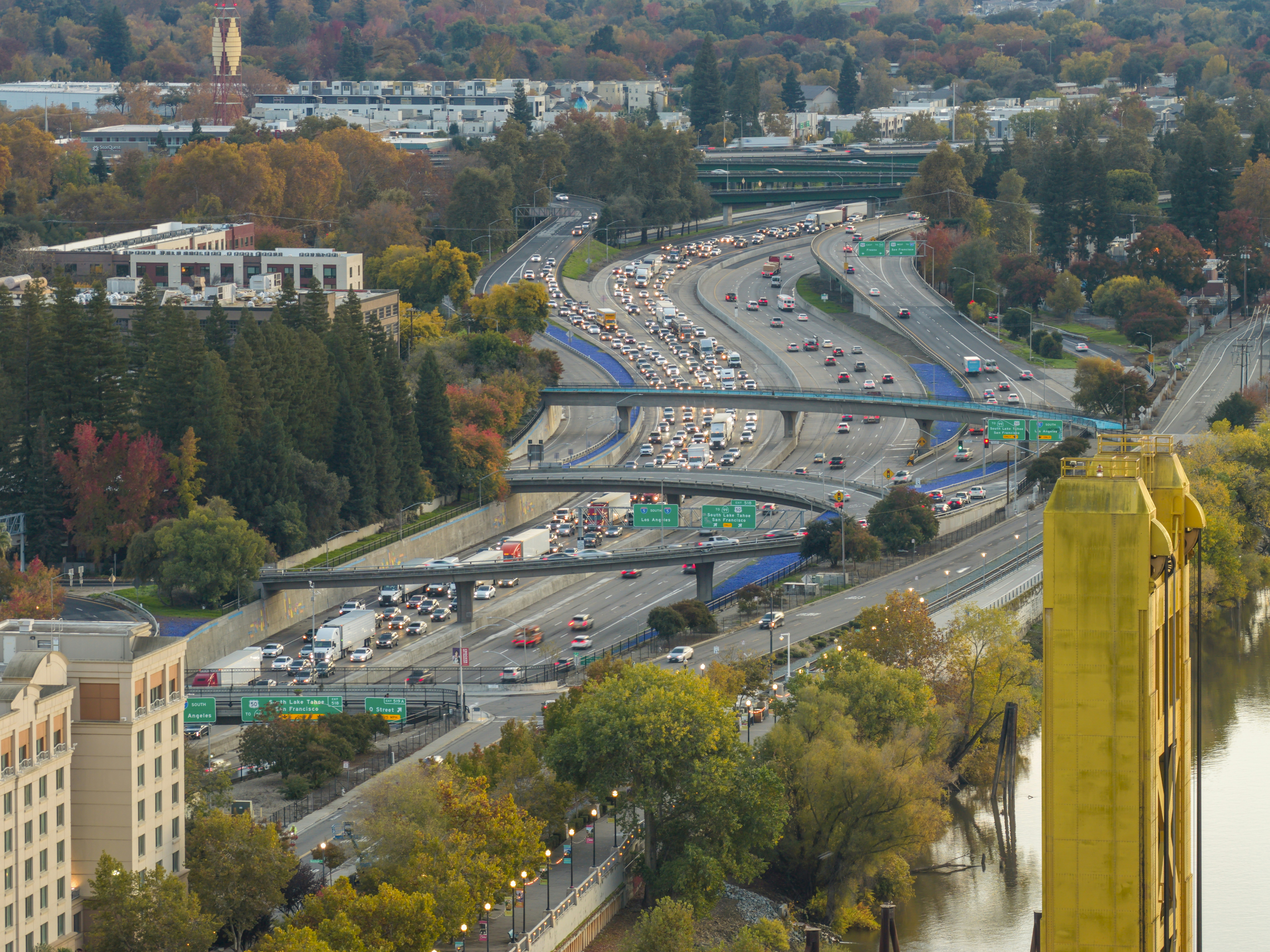 Autumn Ribbon on the City Interchange