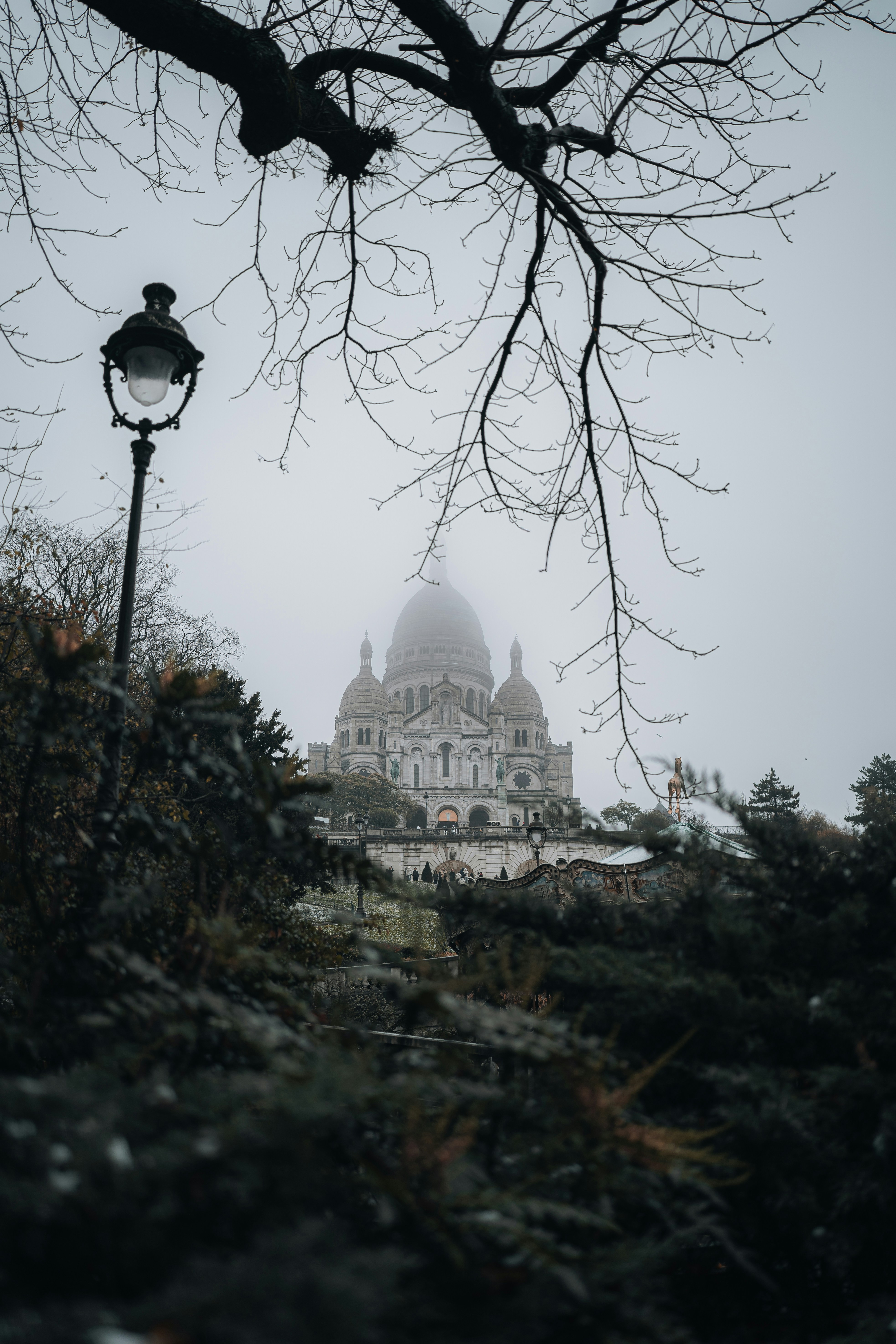 Mist over Montmartre: Sacré-Cœur Emerges Through the Fog