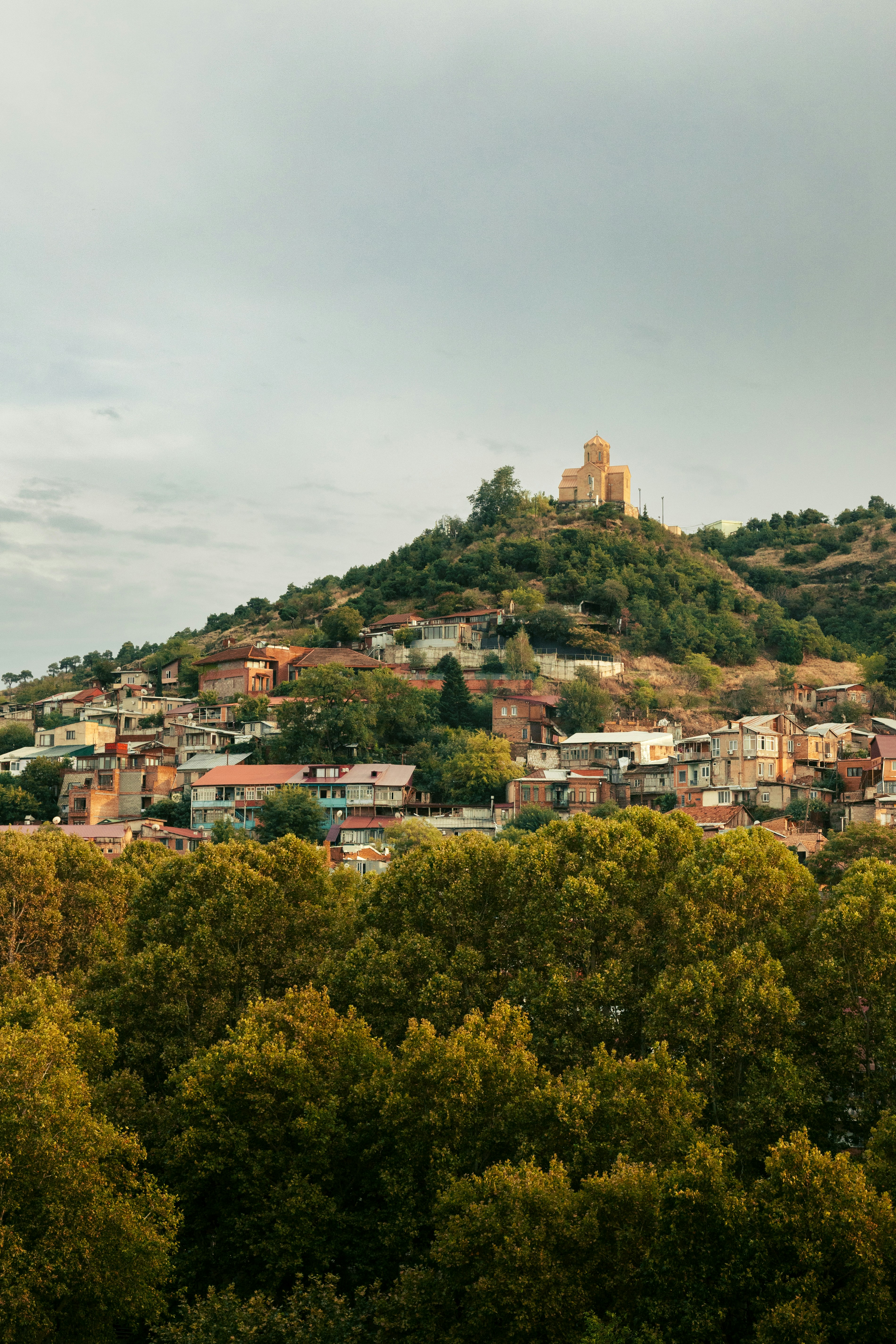 Hilltop Chapel Over a Quiet Village