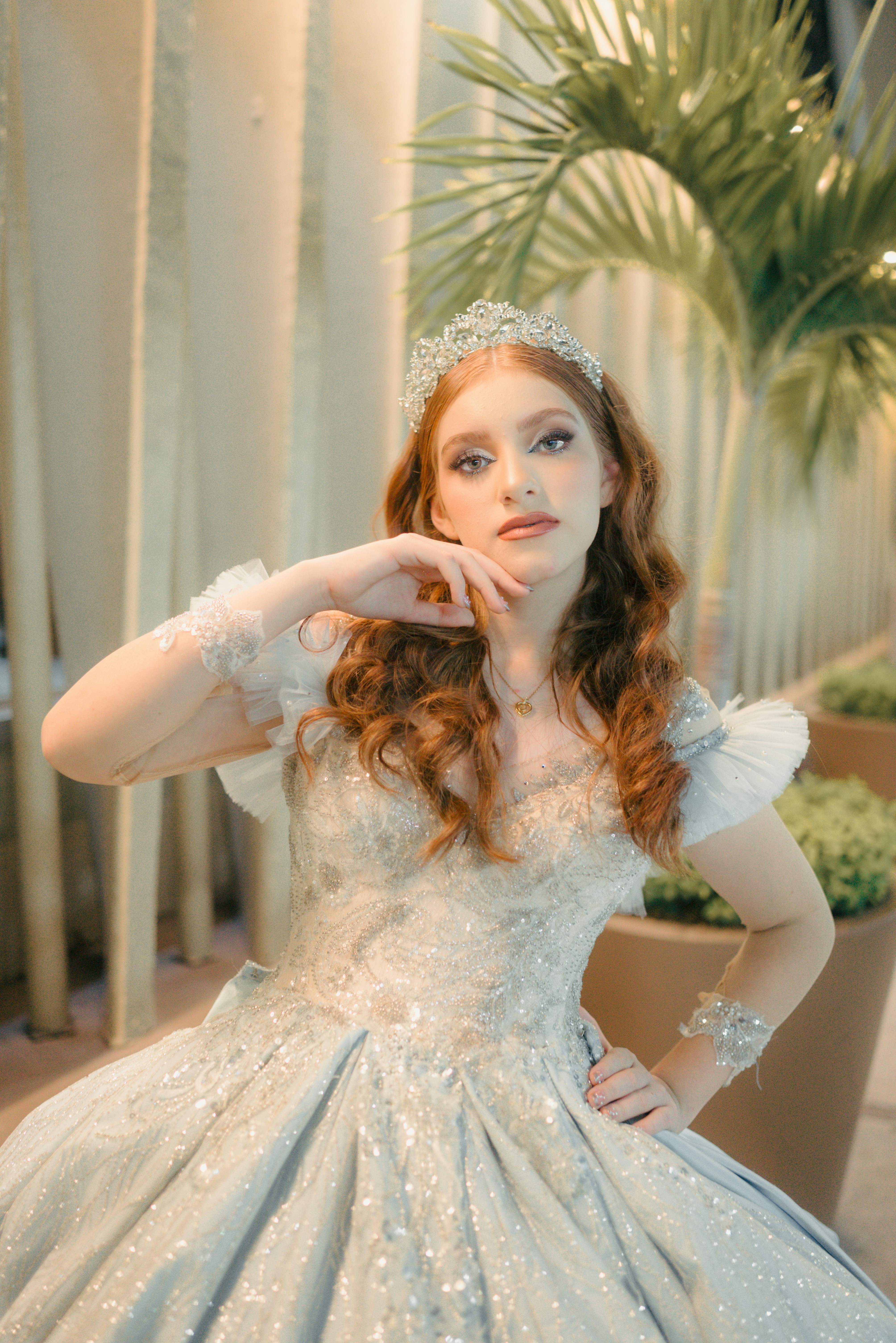Blue Belle in a Ballroom Garden