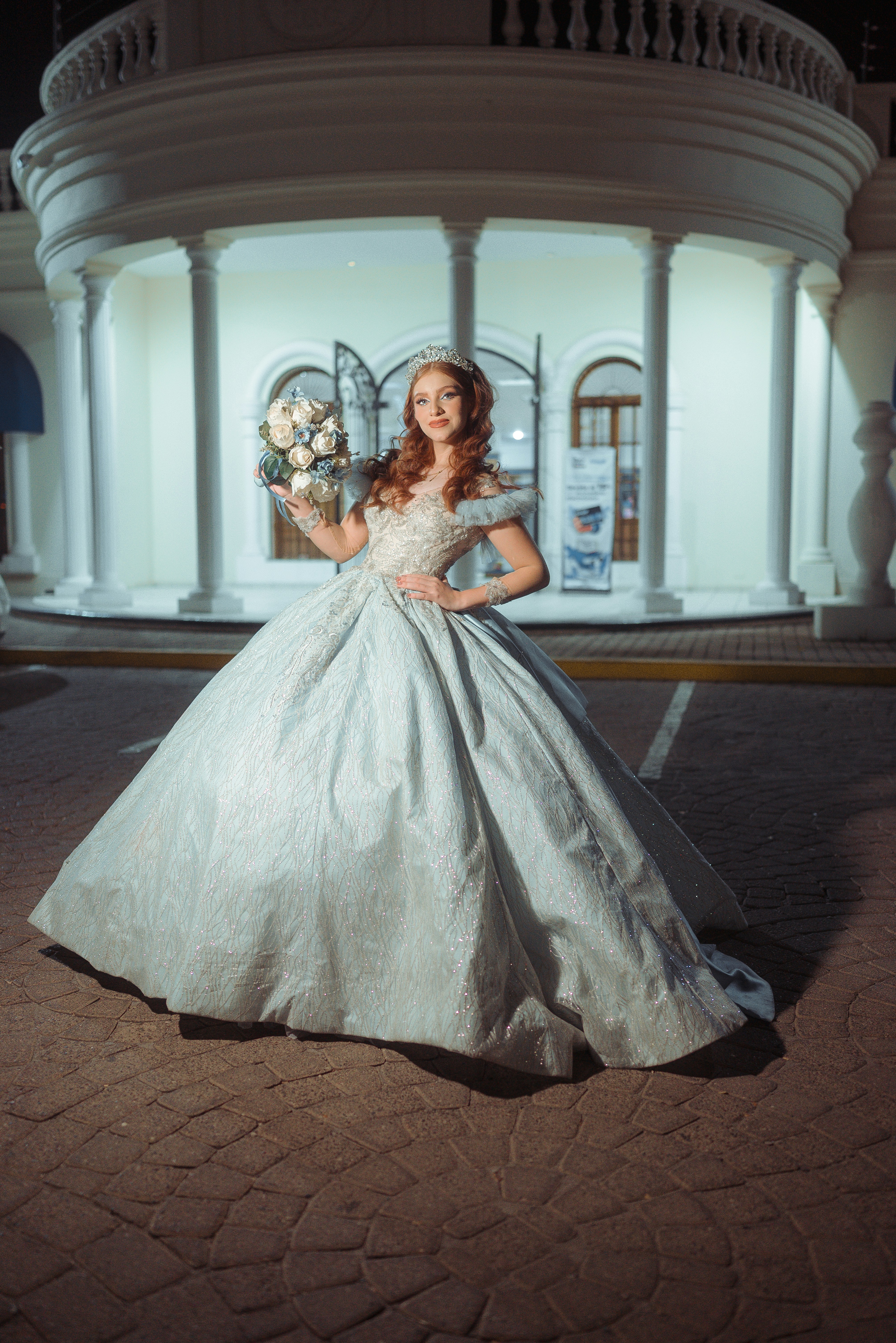 Moonlit Tulle at the White Colonnade