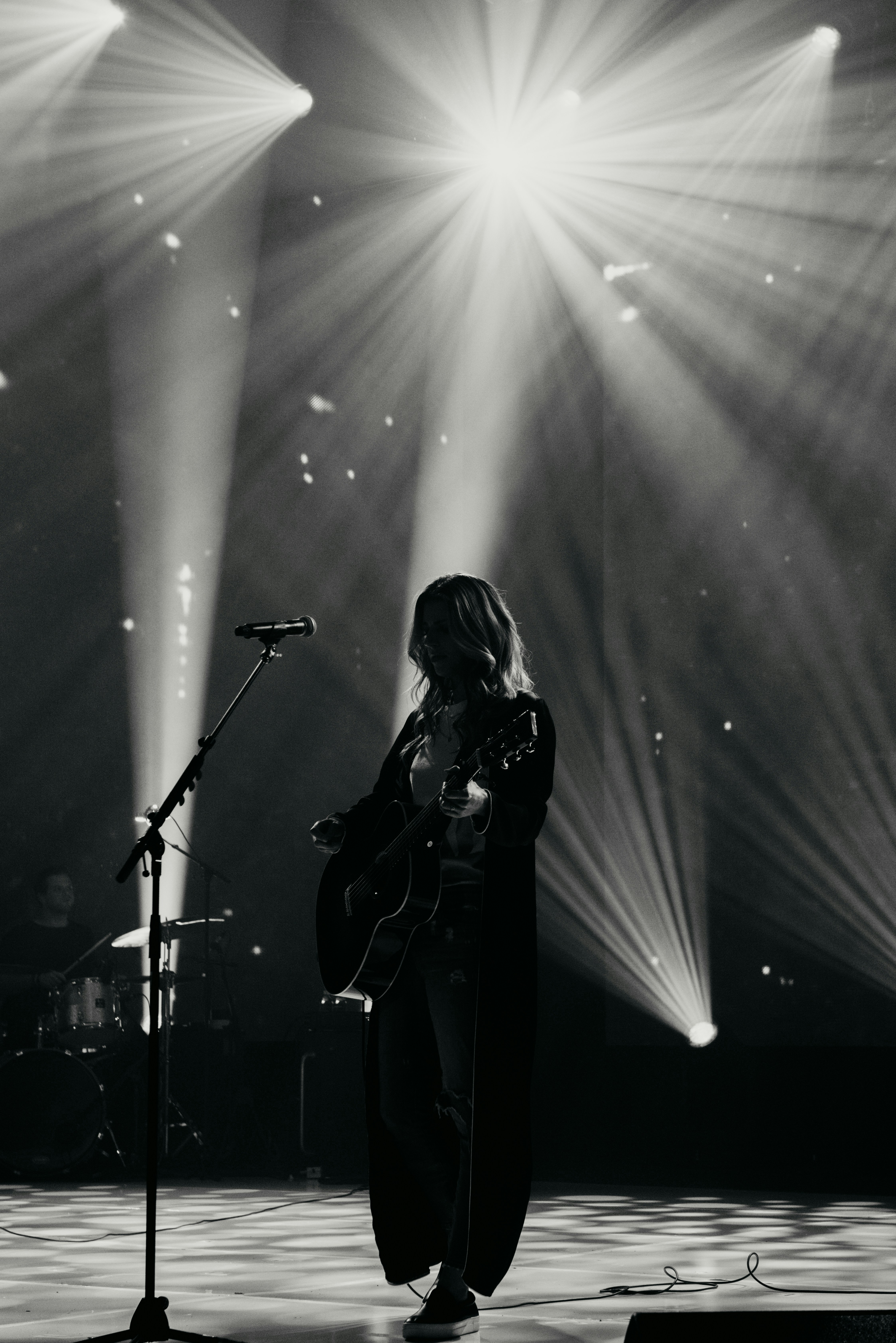 Starlight on Strings: A Guitarist Cast in Monochrome