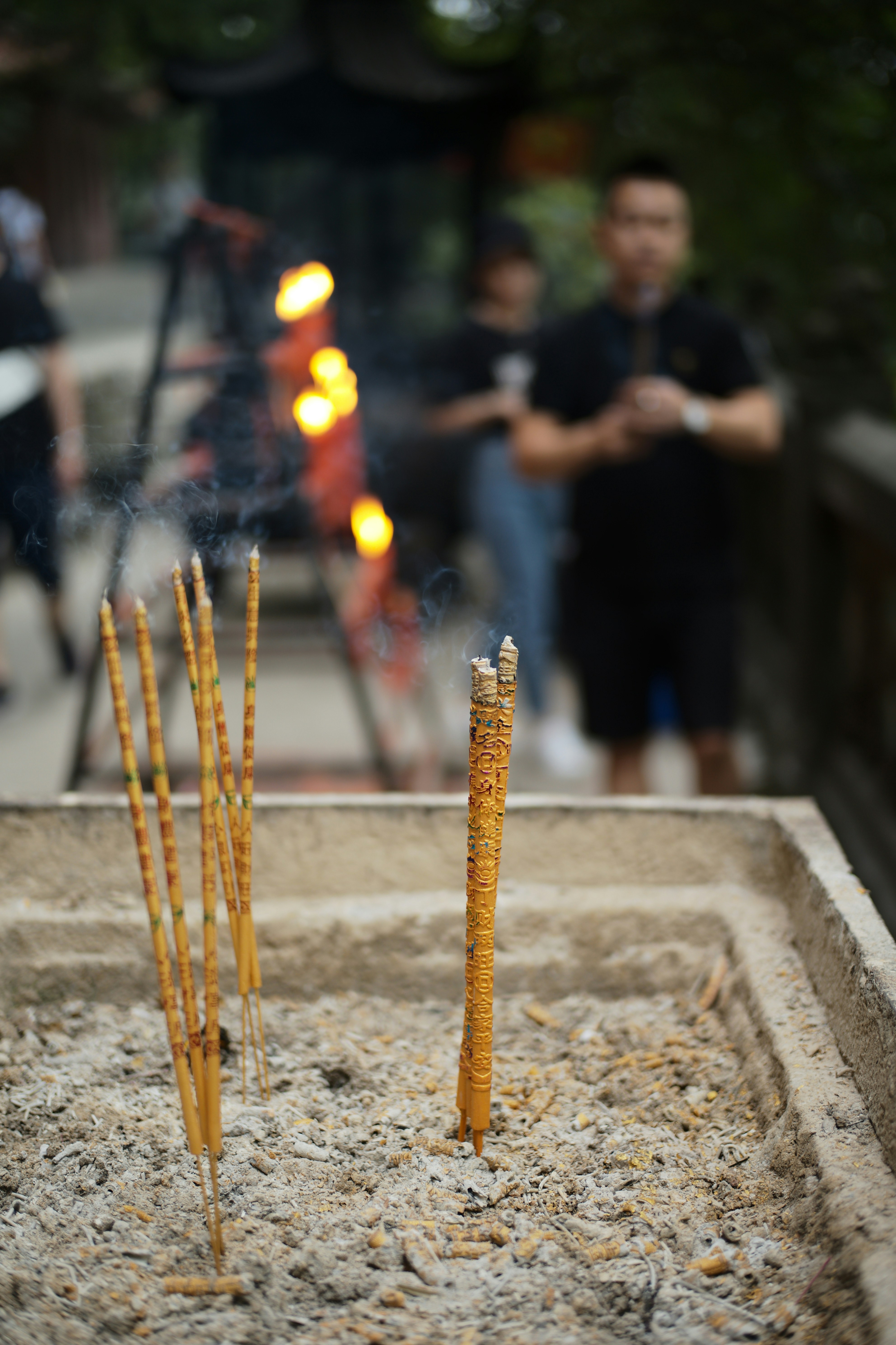 Incense and Silence: Firelight at the Temple's Edge