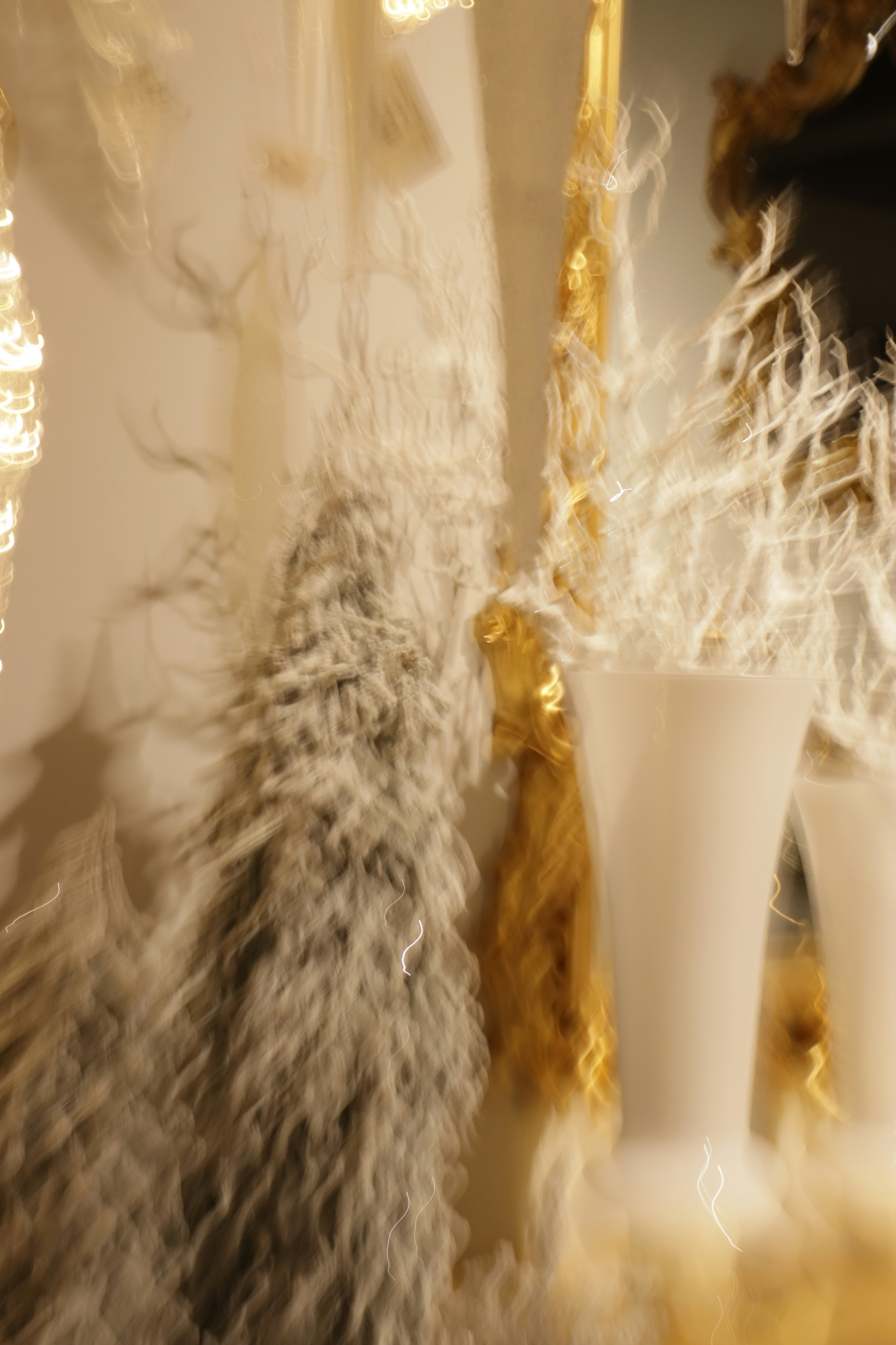 White Feathers and Gold Ribbons: a Quiet Holiday Stillness