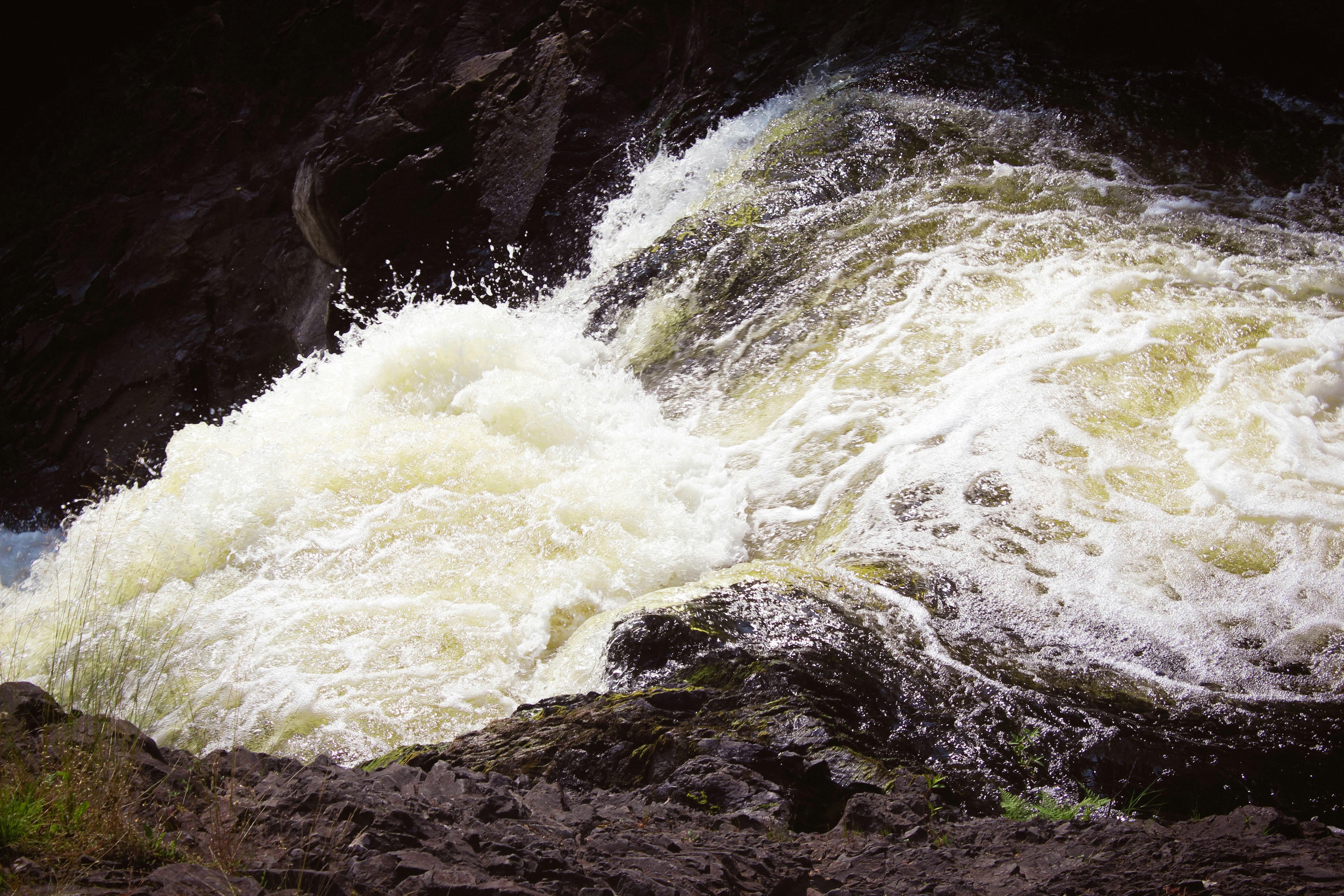 Whitewater Crest Over Jagged Rocks