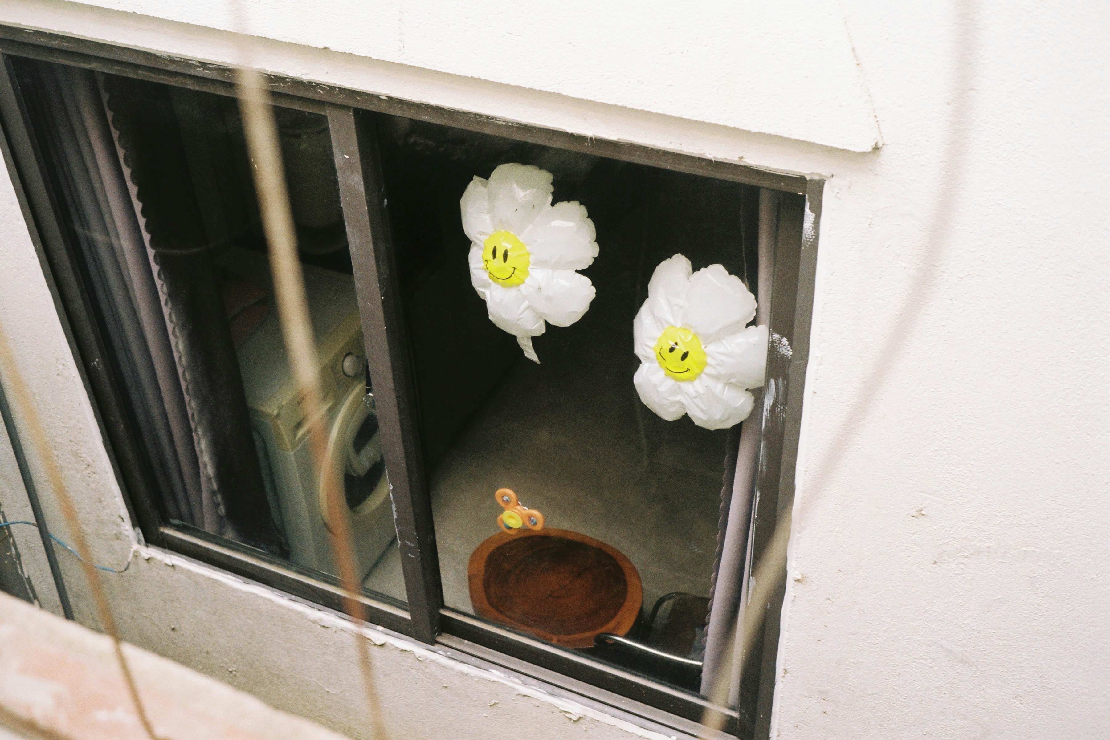 Whimsy at the Window: Paper Daisies Watch Over a Tiny Clay Bowl