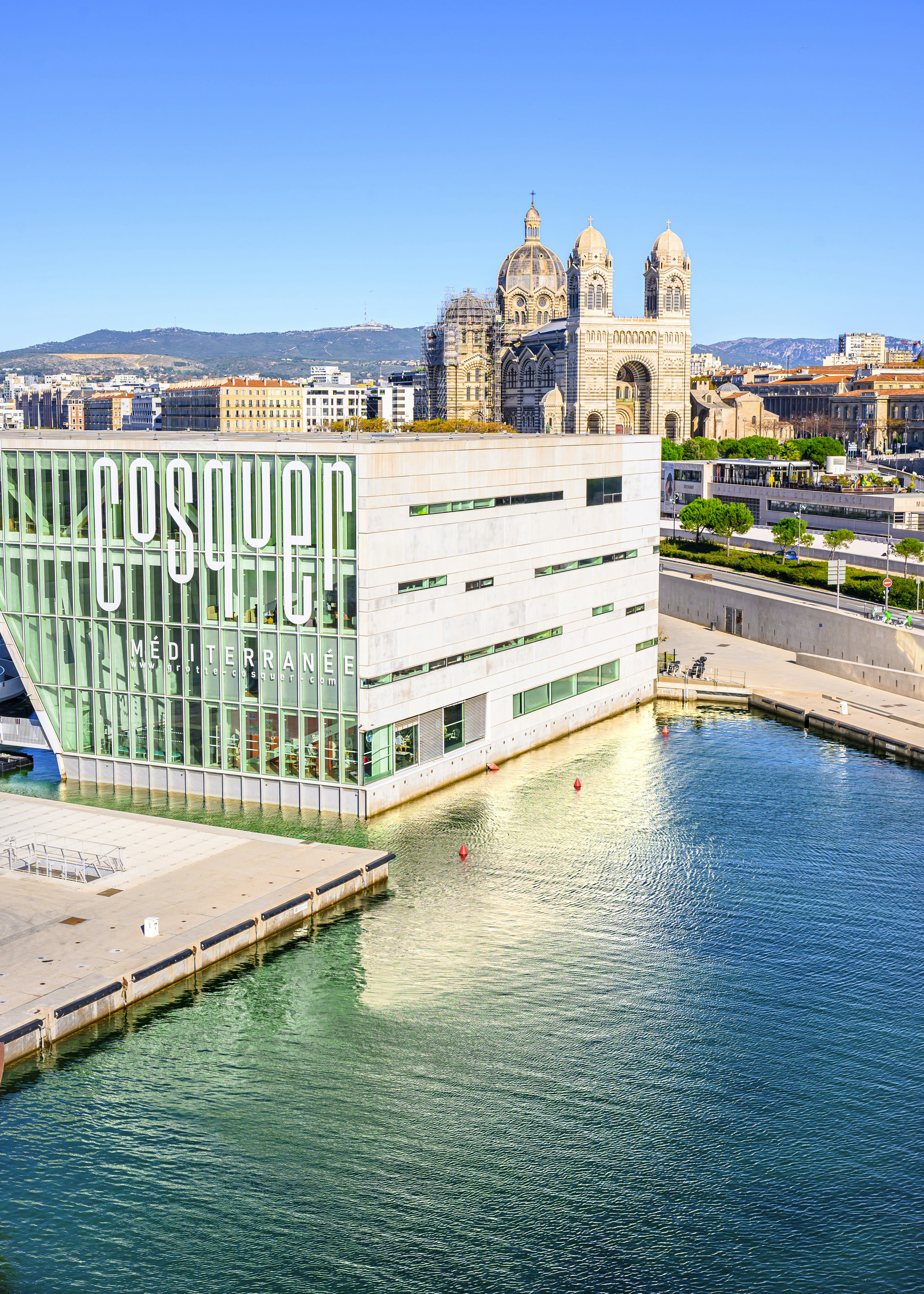 Azure Sky Over Marseille: The Mediterranée Museum by the Waterfront