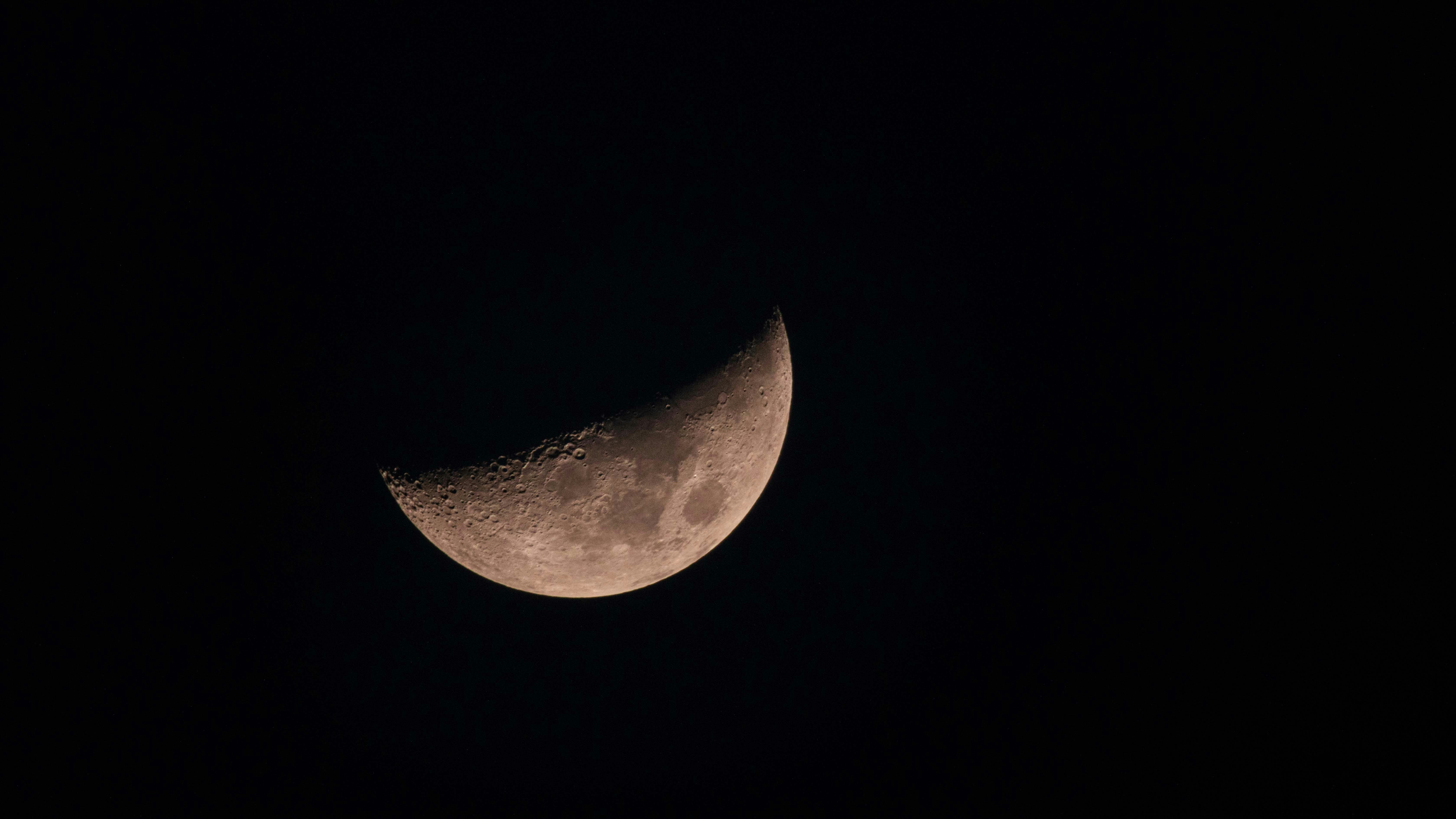 Copper Crescent in a Velvet Night